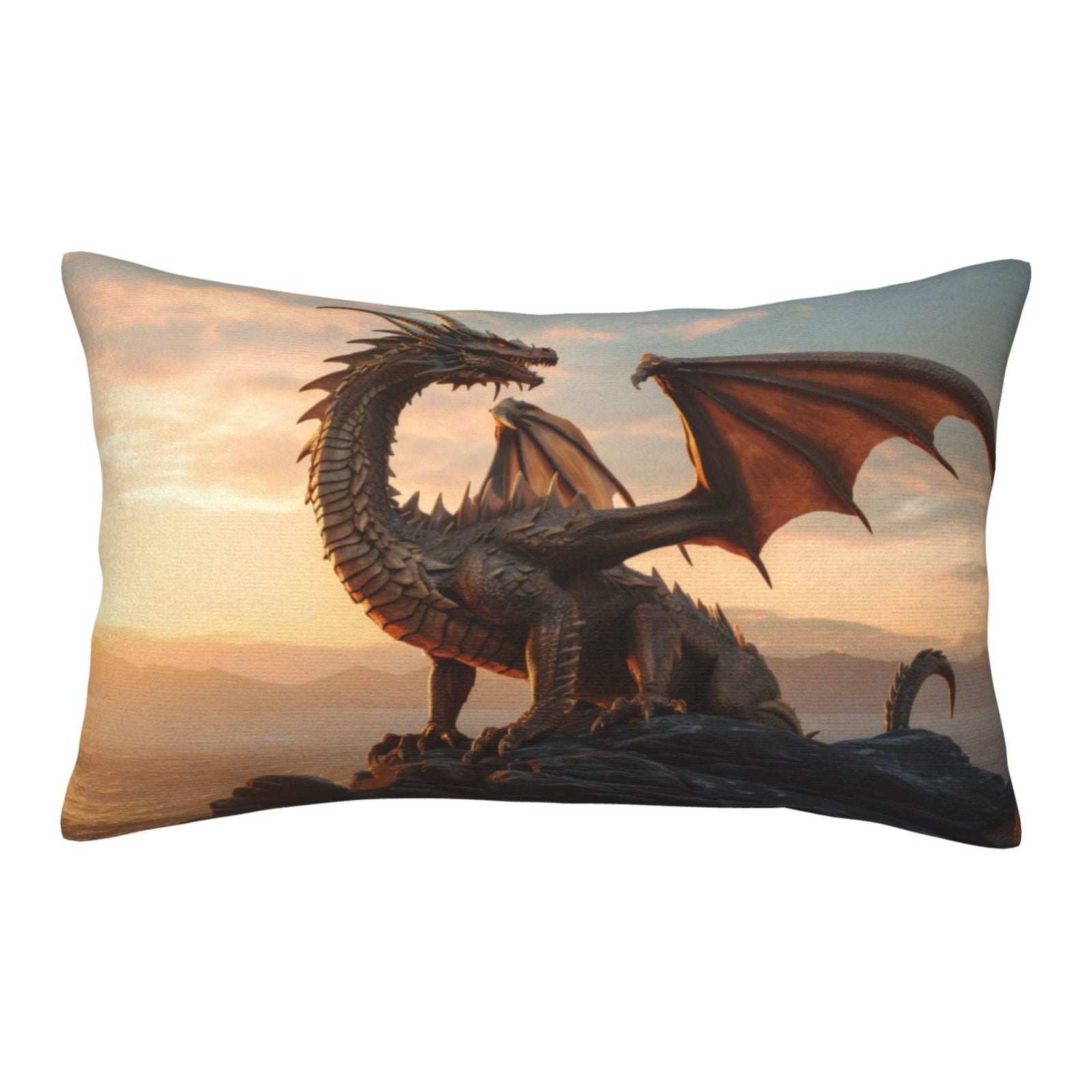 Fotbe Sky Sunset Bronze Dragon Pillow Cases - Envelope Closure - Luxury ...