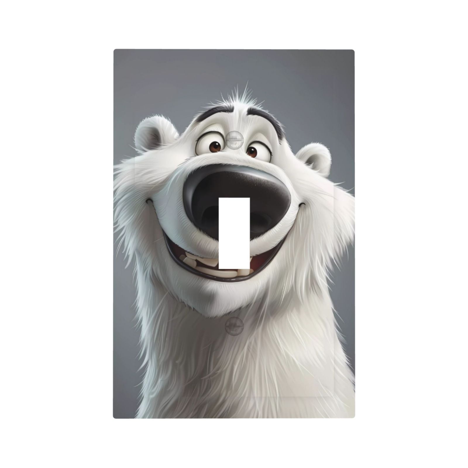 Fotbe Smiling Polar Bear Print Duplex Receptacle Wall Plate, 1-Gang 5.0 ...