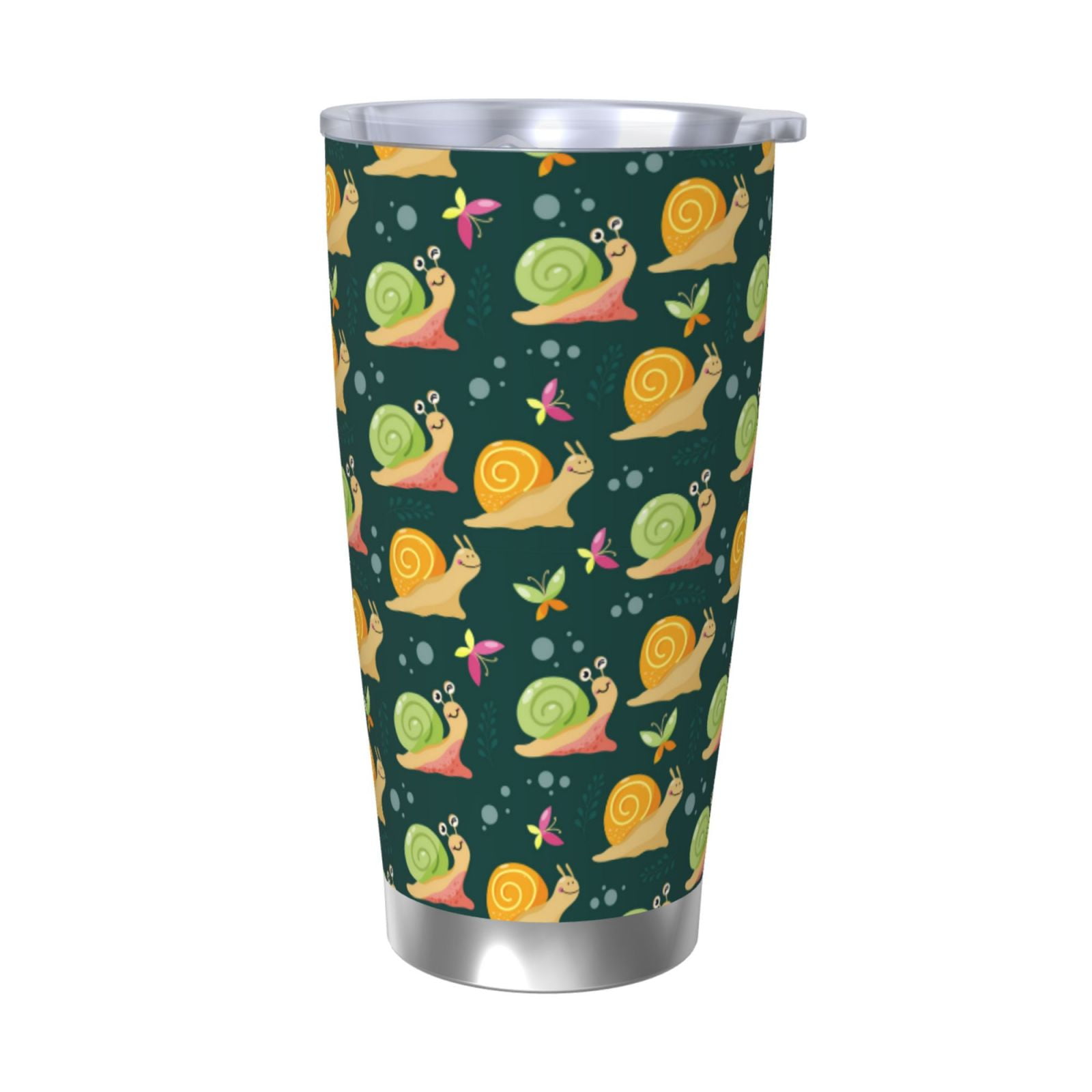 Fotbe Snails And Butterfies Pattern 20 oz Tumbler Stainless Steel ...