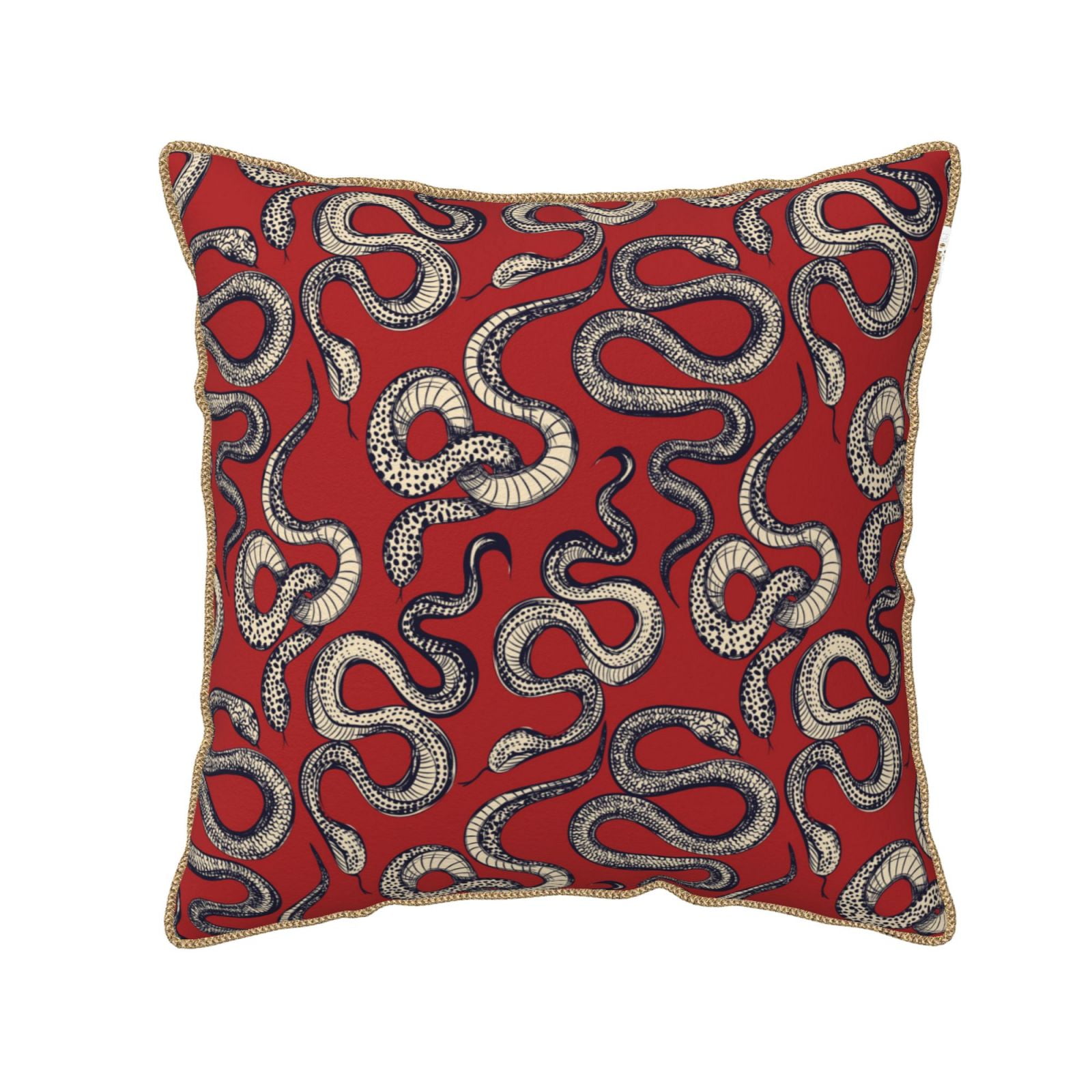 Fotbe Snake Pattern Velvet Decorative Throw Pillow Covers with Elegant ...