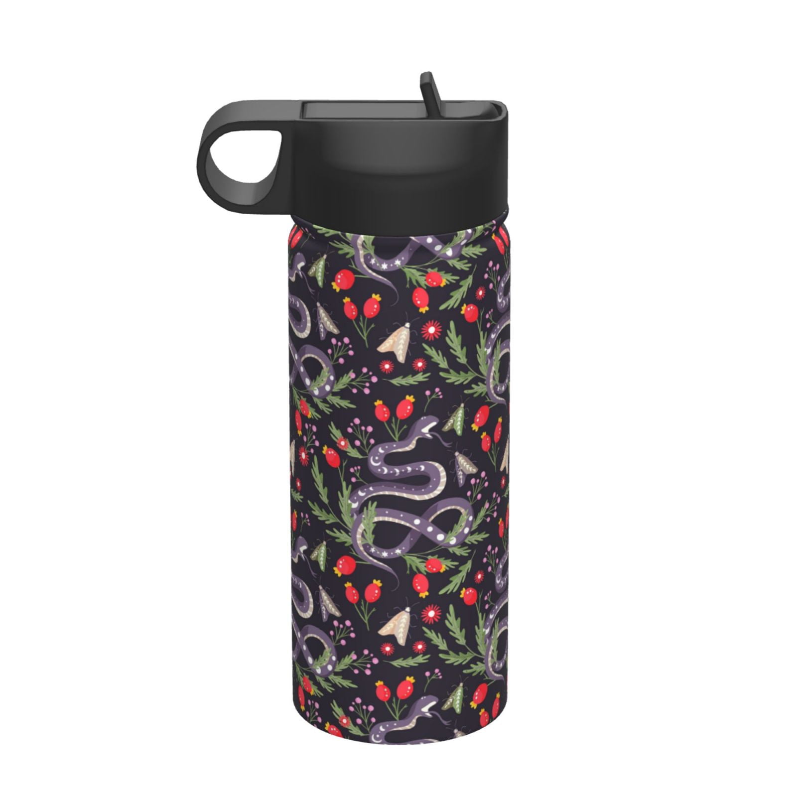 Fotbe Snakes And Snake Fruit Pattern 18oz Sports Insulated Kettle ...