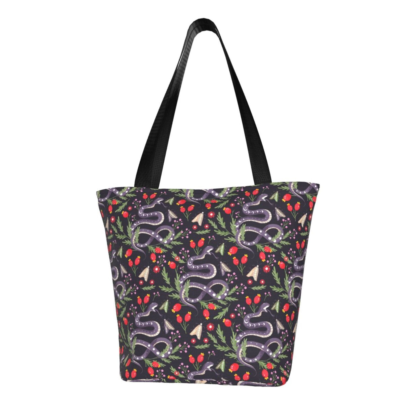 Fotbe Snakes And Snake Fruit Pattern Beach Tote,Shoulder Handbag ...