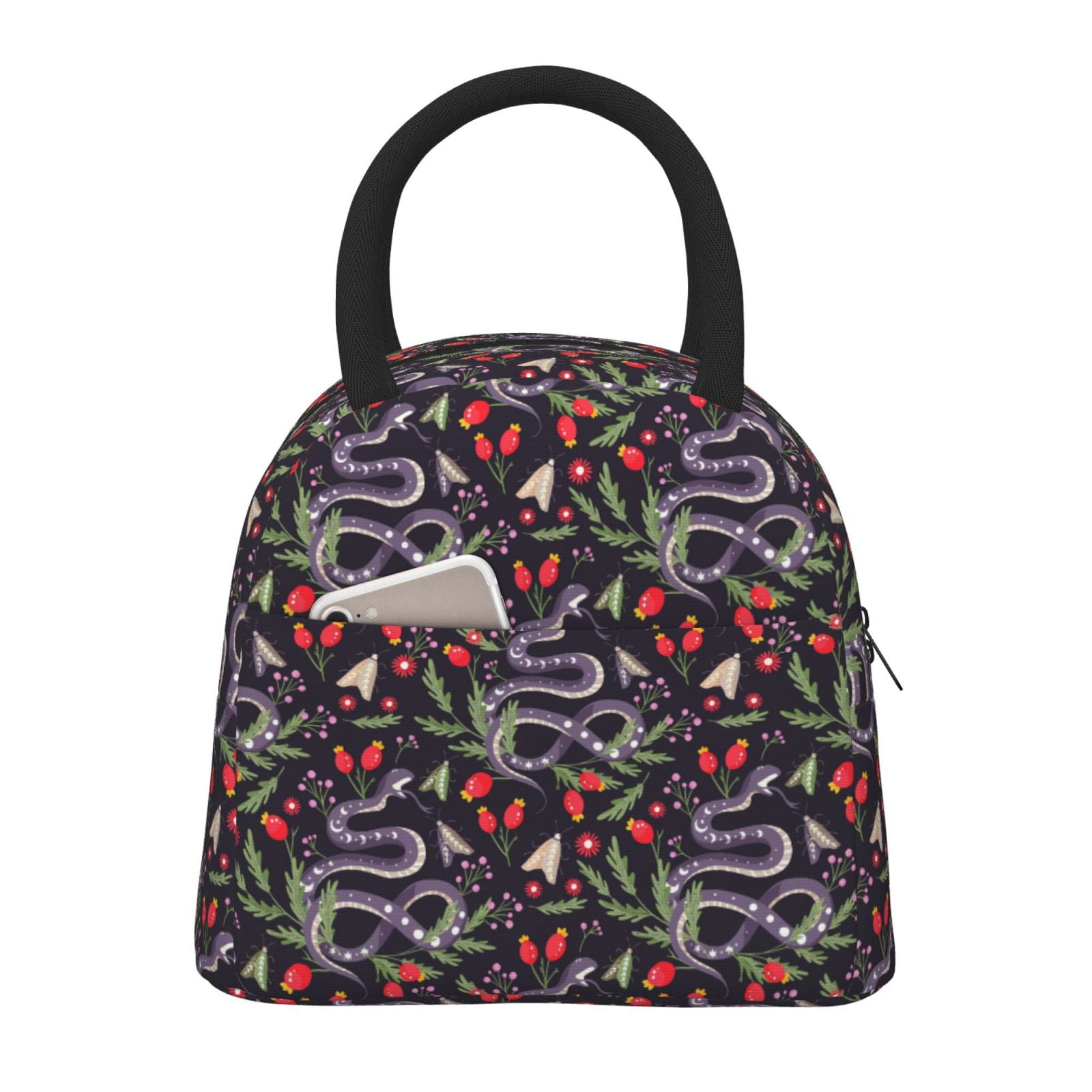 Fotbe Snakes And Snake Fruit Pattern Lunch Bag, Insulated Lunch Box ...
