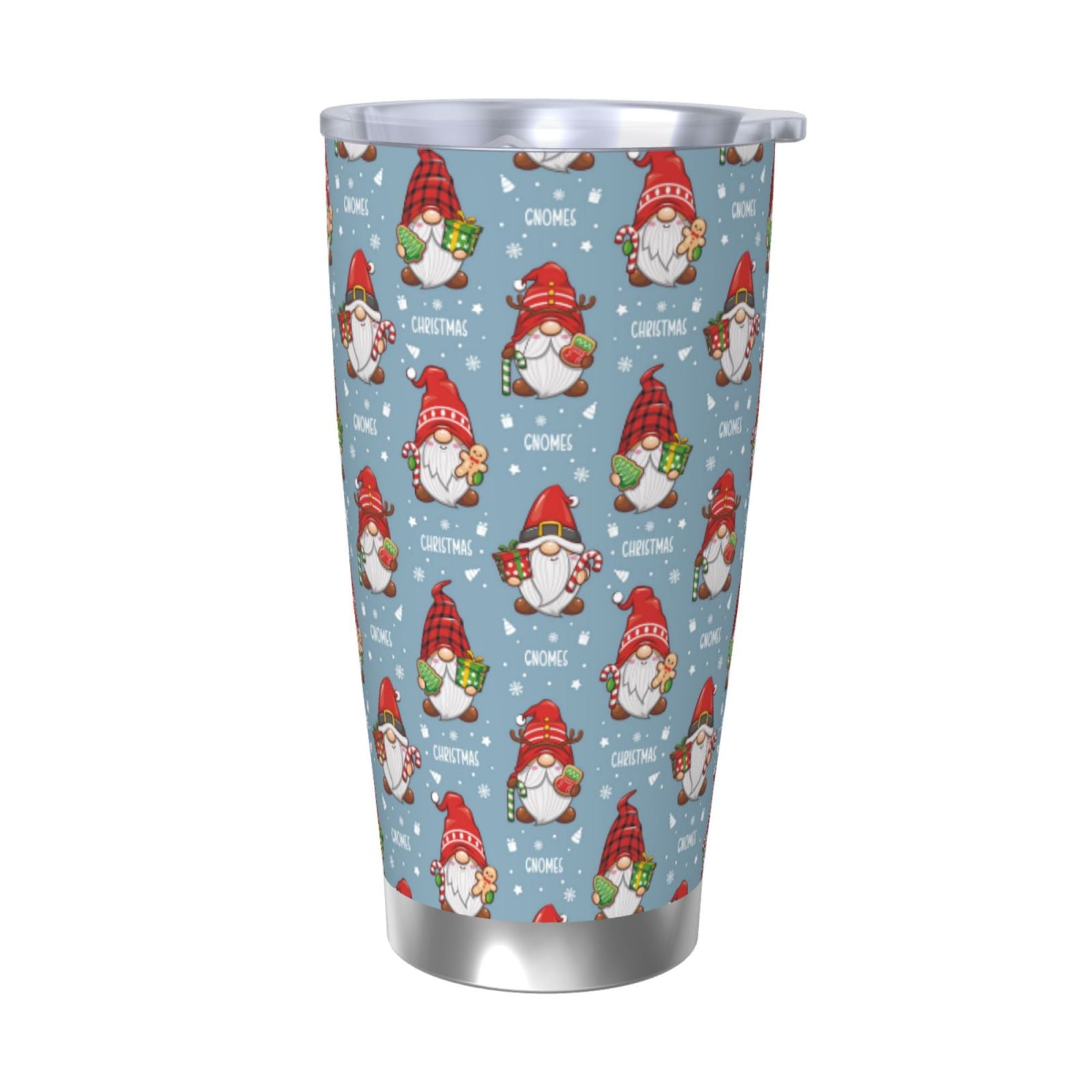 Fotbe Snowflake Christmas gnome Pattern 20 oz Tumbler Stainless Steel ...