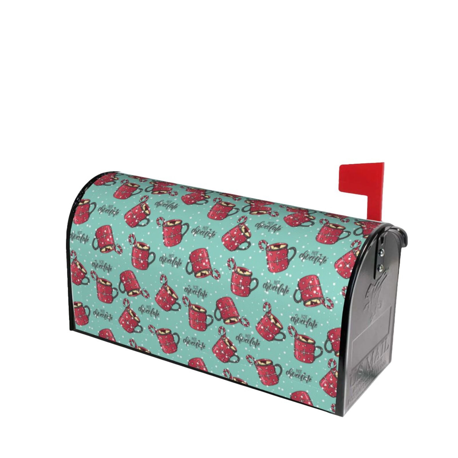 Fotbe Snowflake Hot Cocoa Mailbox Covers Post Letter Box Cover Garden ...