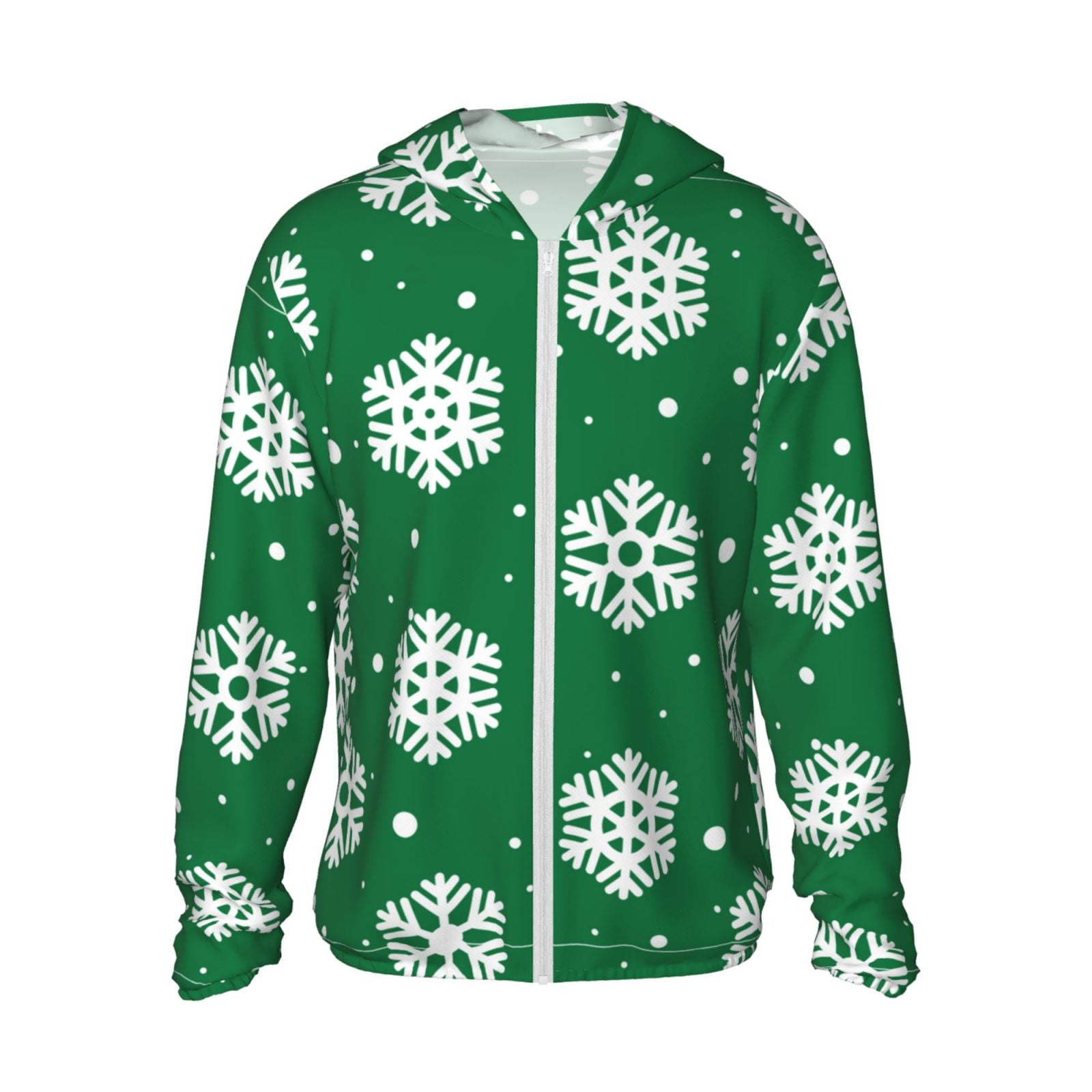 Fotbe Snowflake Men's Women's UPF 50+ Sun Protection Jacket Hooded ...