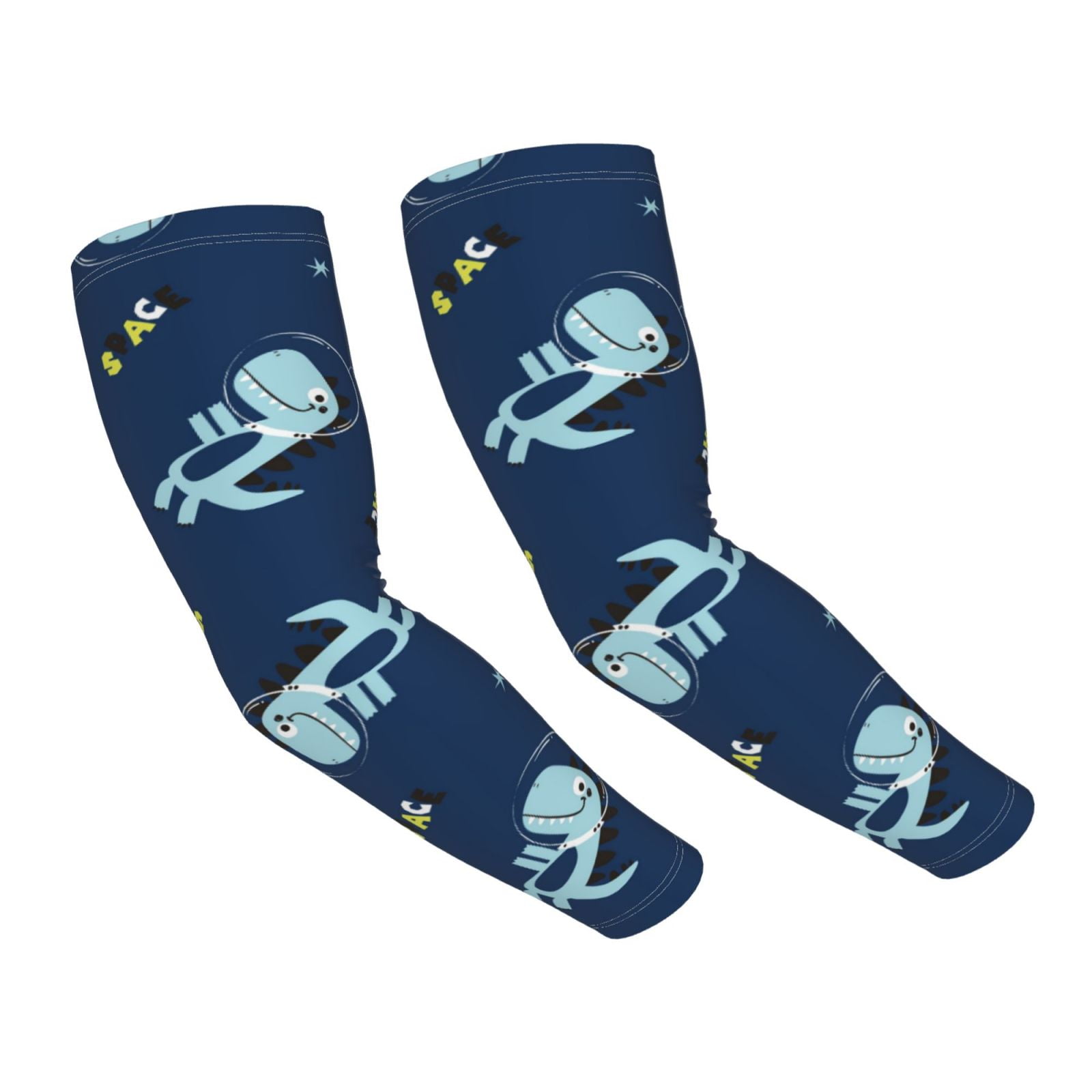 Fotbe Space Dinosaur UV Sun Protection Arm Sleeves - Tattoo Cover Up ...