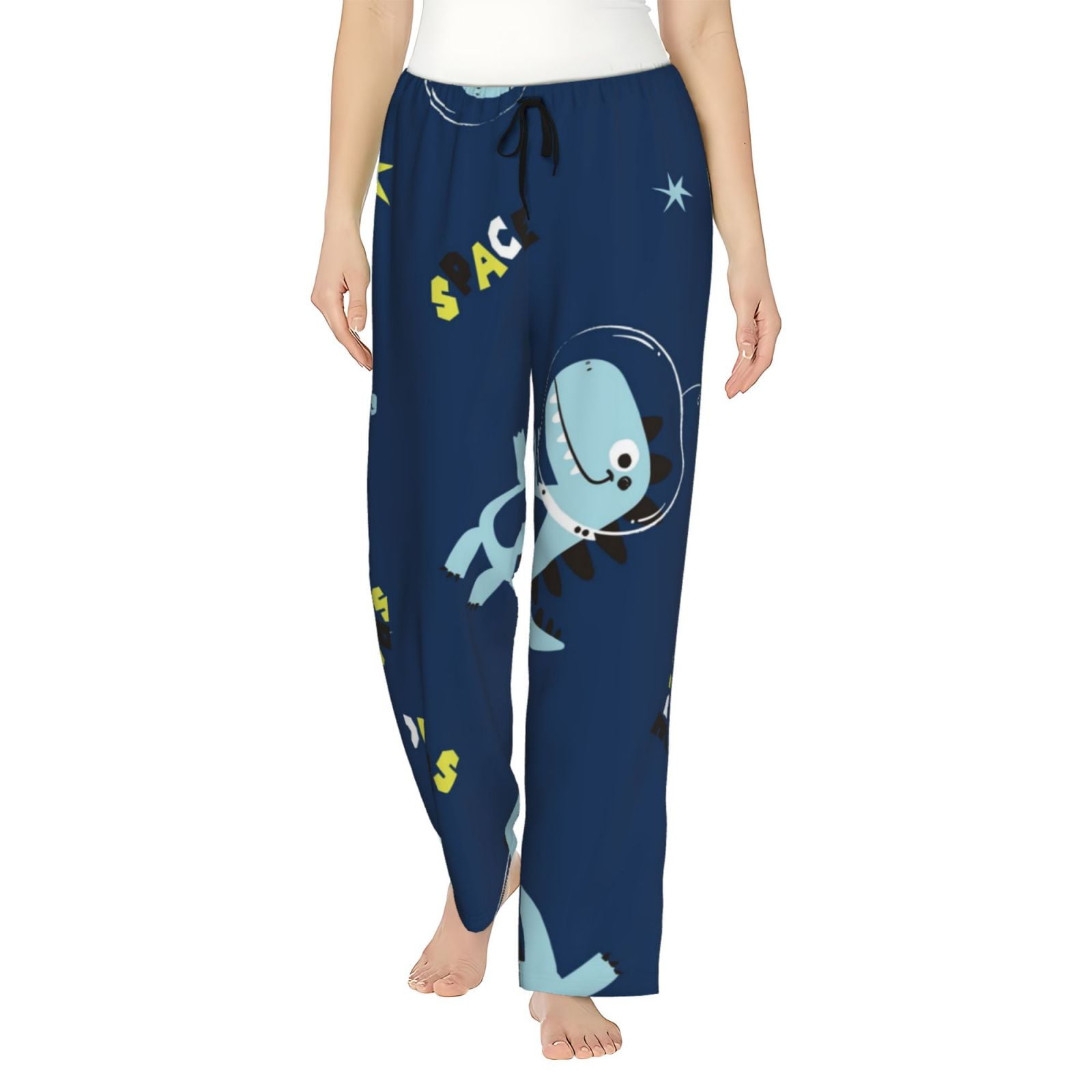 Fotbe Space Dinosaur Women's Pajama Pants,Sleepwear Pants,Pj Bottoms ...