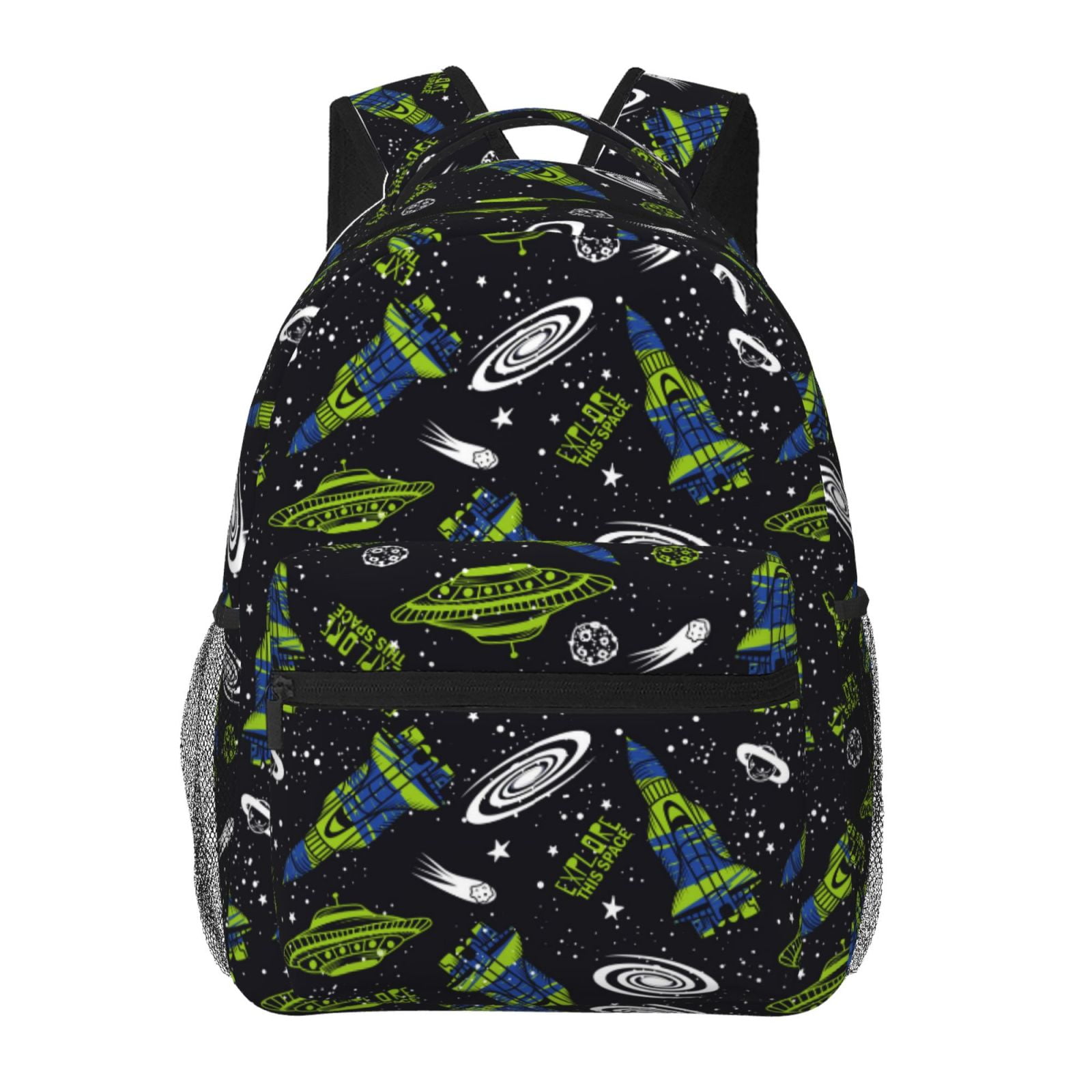 Fotbe Space Rockets Pattern Casual Backpack for School, Travel, and ...