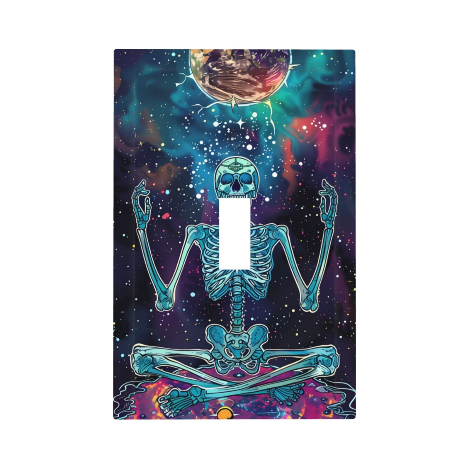 Fotbe Space Skeleton Meditation Print Duplex Receptacle Wall Plate, 1 ...