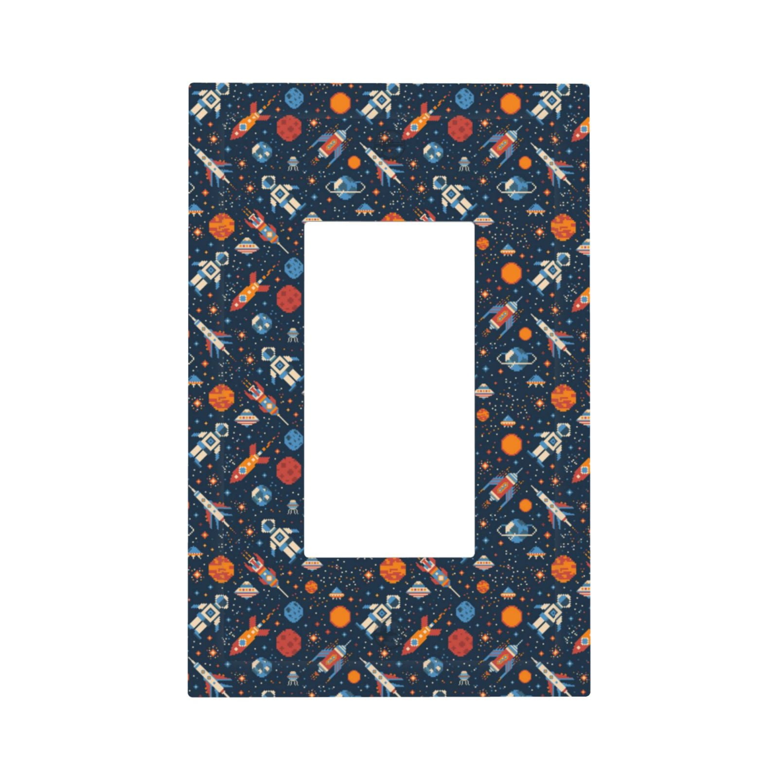 Fotbe Spaceships And Stars In Outer Space Print Duplex Receptacle Wall ...