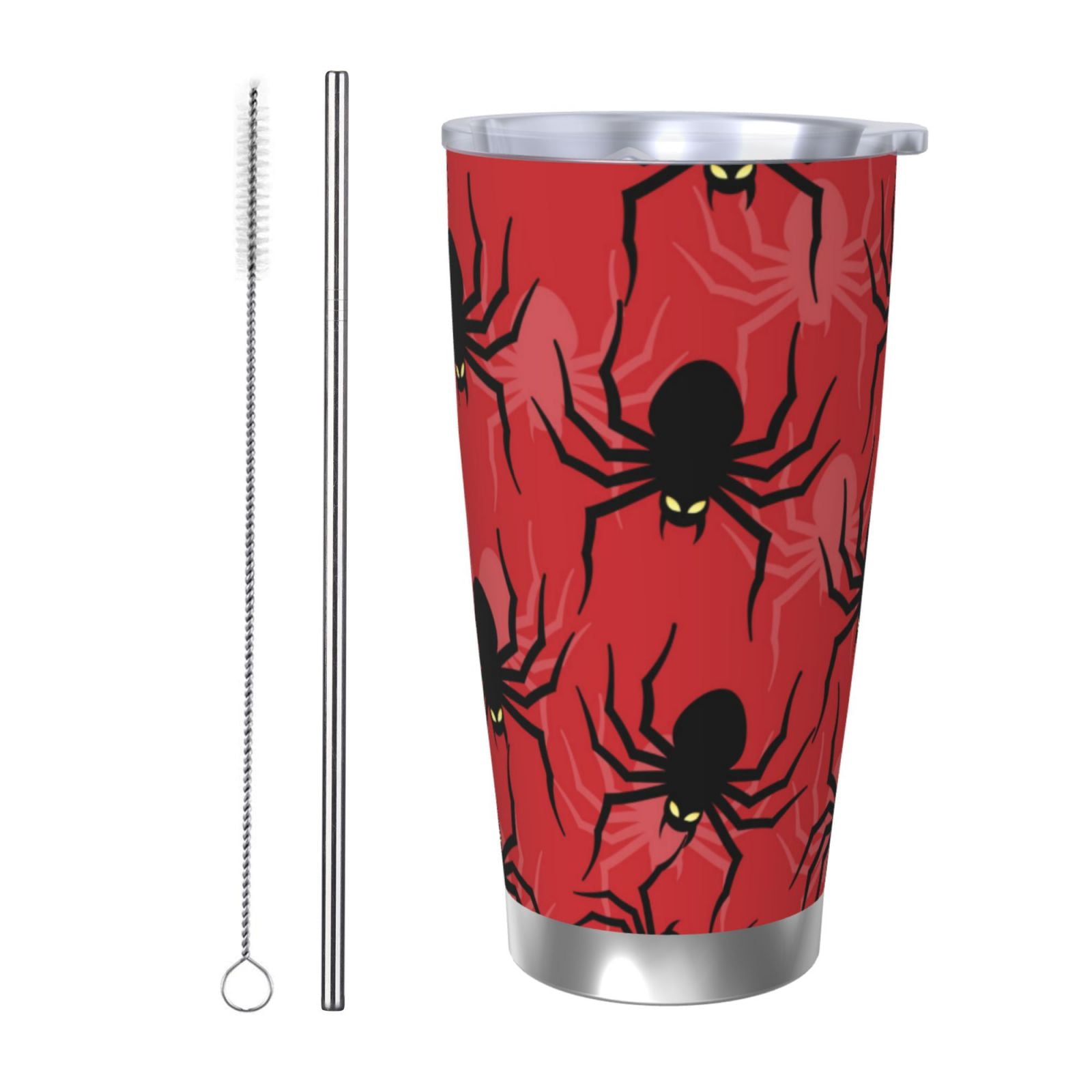 Fotbe Spider Pattern 20 oz Tumbler Stainless Steel Vacuum Insulated ...
