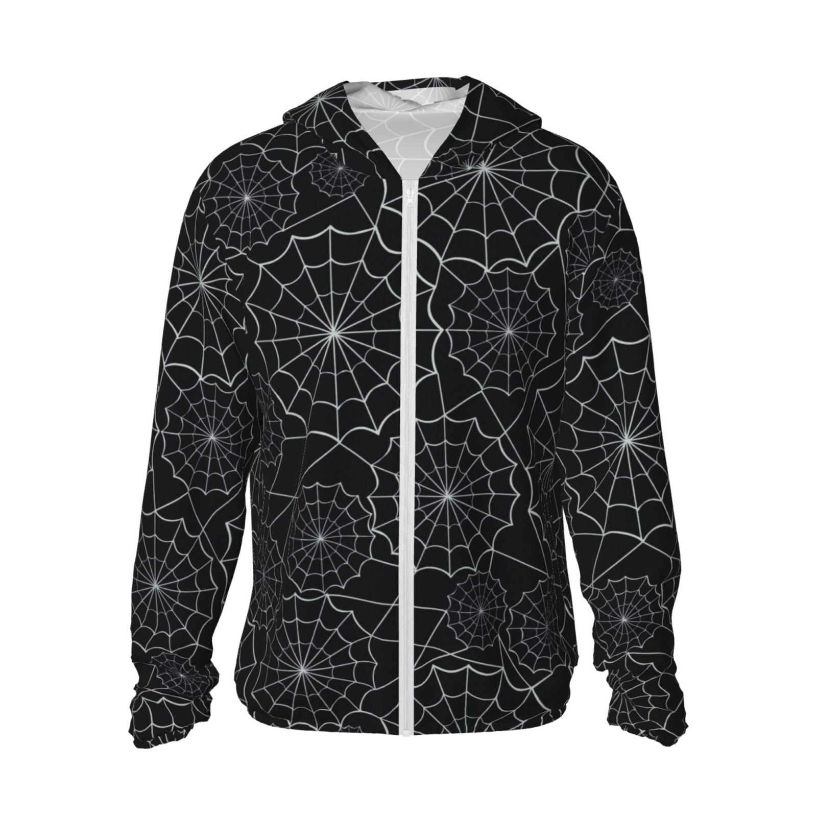 Fotbe Spider Web Black Men's Women's UPF 50+ Sun Protection Jacket ...