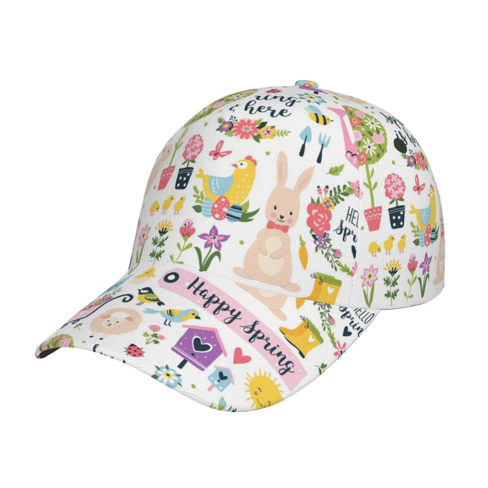 Fotbe Spring Flowers Birds Baseball Cap, Spring Flowers Birds Print Dad ...