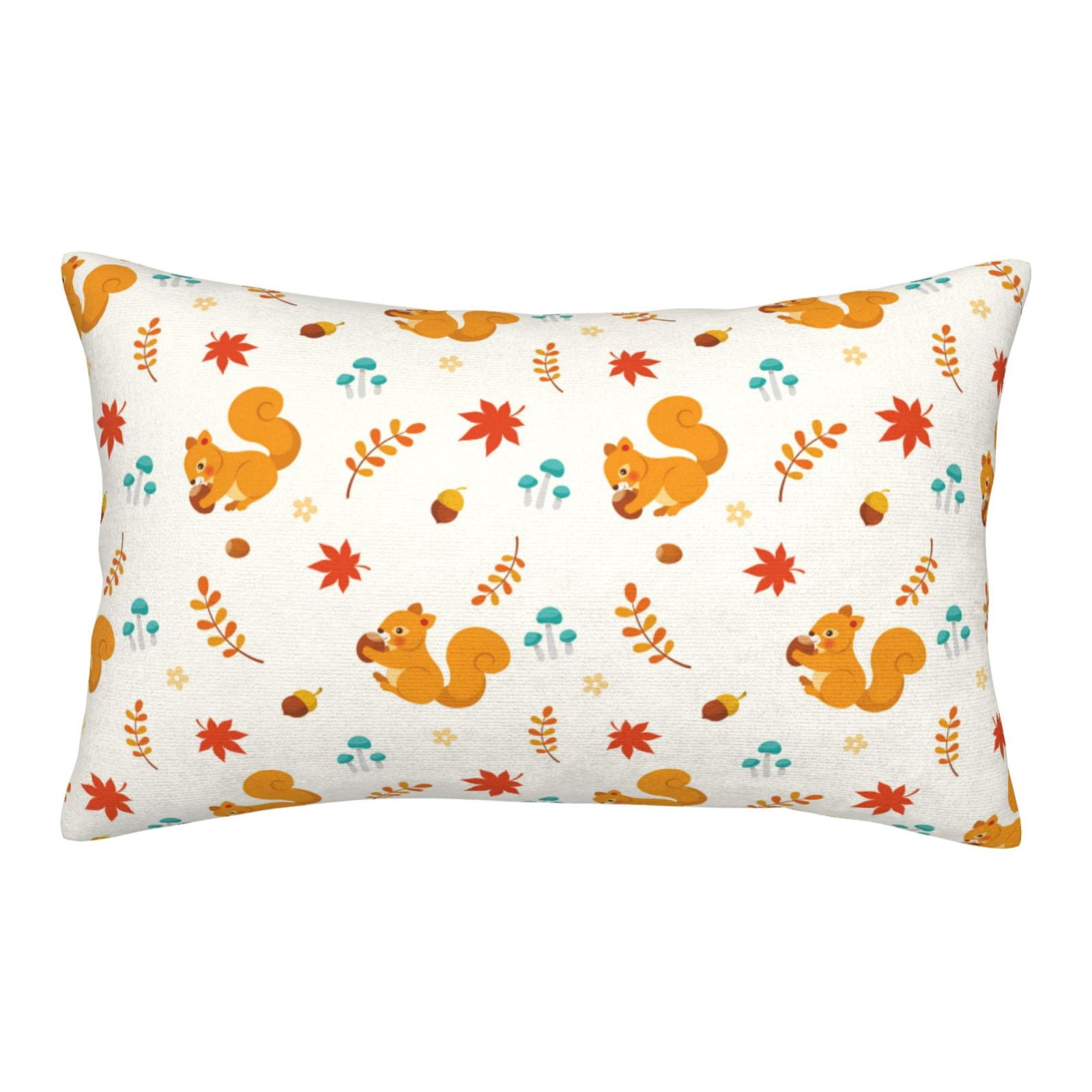 Fotbe Squirrel Maple Leaves And Nuts Pillow Cases - Envelope Closure ...