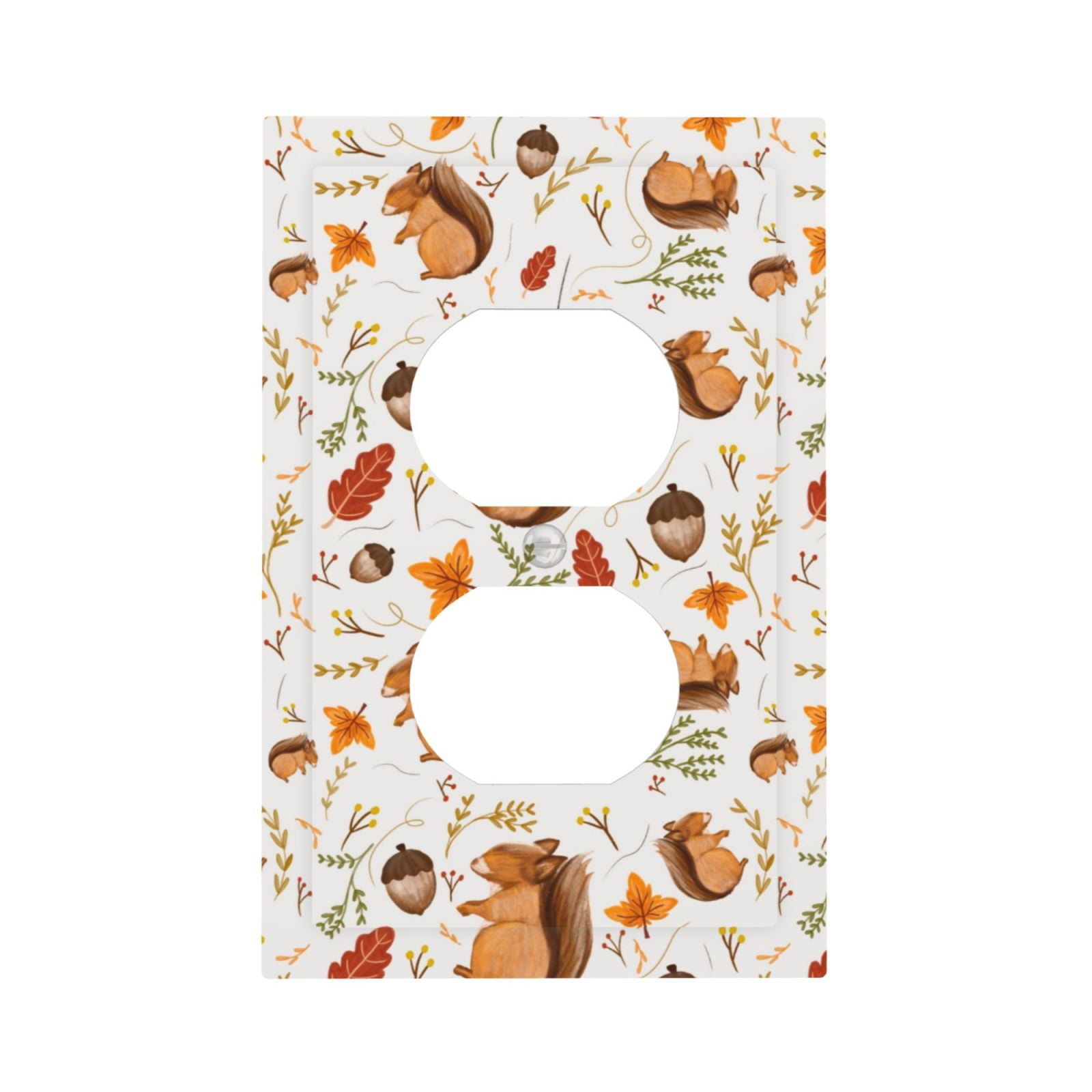 Fotbe Squirrel Print Duplex Receptacle Wall Plate, 1-Gang 5.0" x3.0 ...