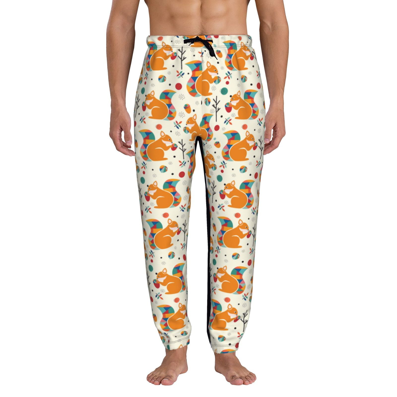 Fotbe Squirrel With Colorful Tail Pattern Joggers for Men Athletic ...