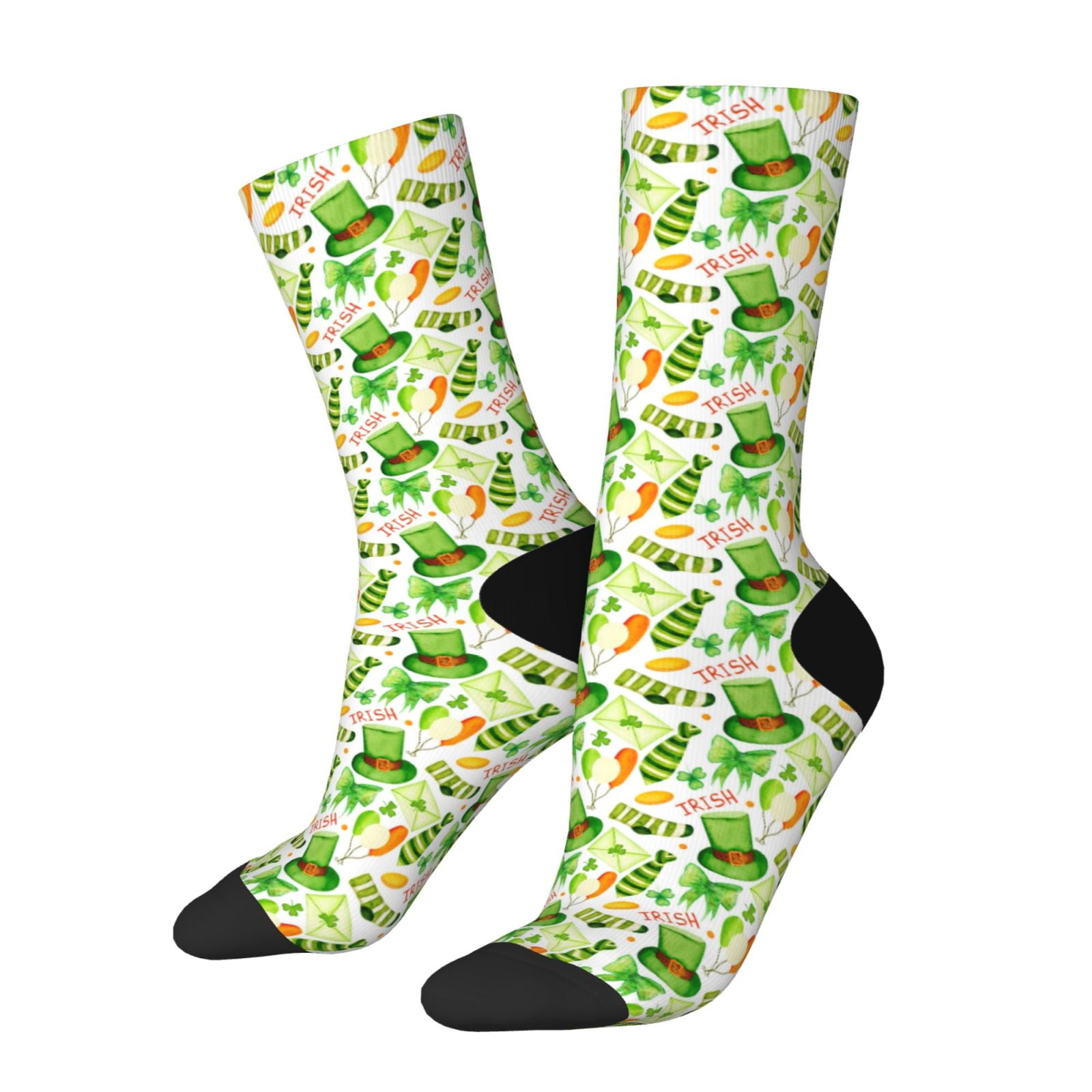 Fotbe St. Patrick's day Pattern Long Socks for Men & Women – Breathable ...