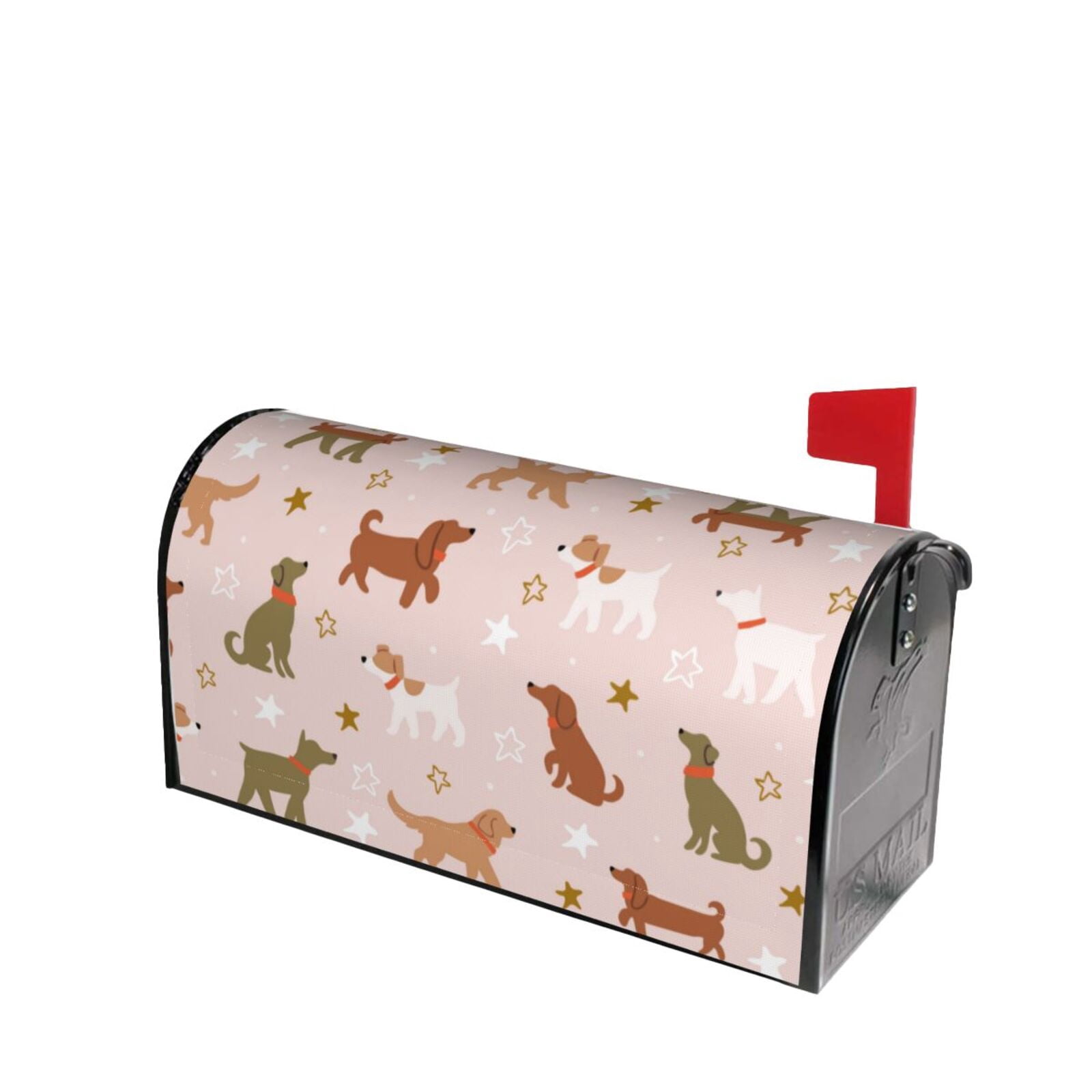 Fotbe Star Cute Dog Mailbox Covers Post Letter Box Cover Garden Decor ...