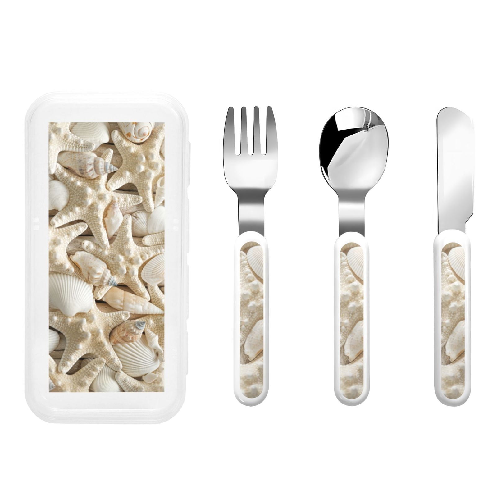 Fotbe Starfish and Sea Shells for Stainless Steel Kids Silverware Set ...