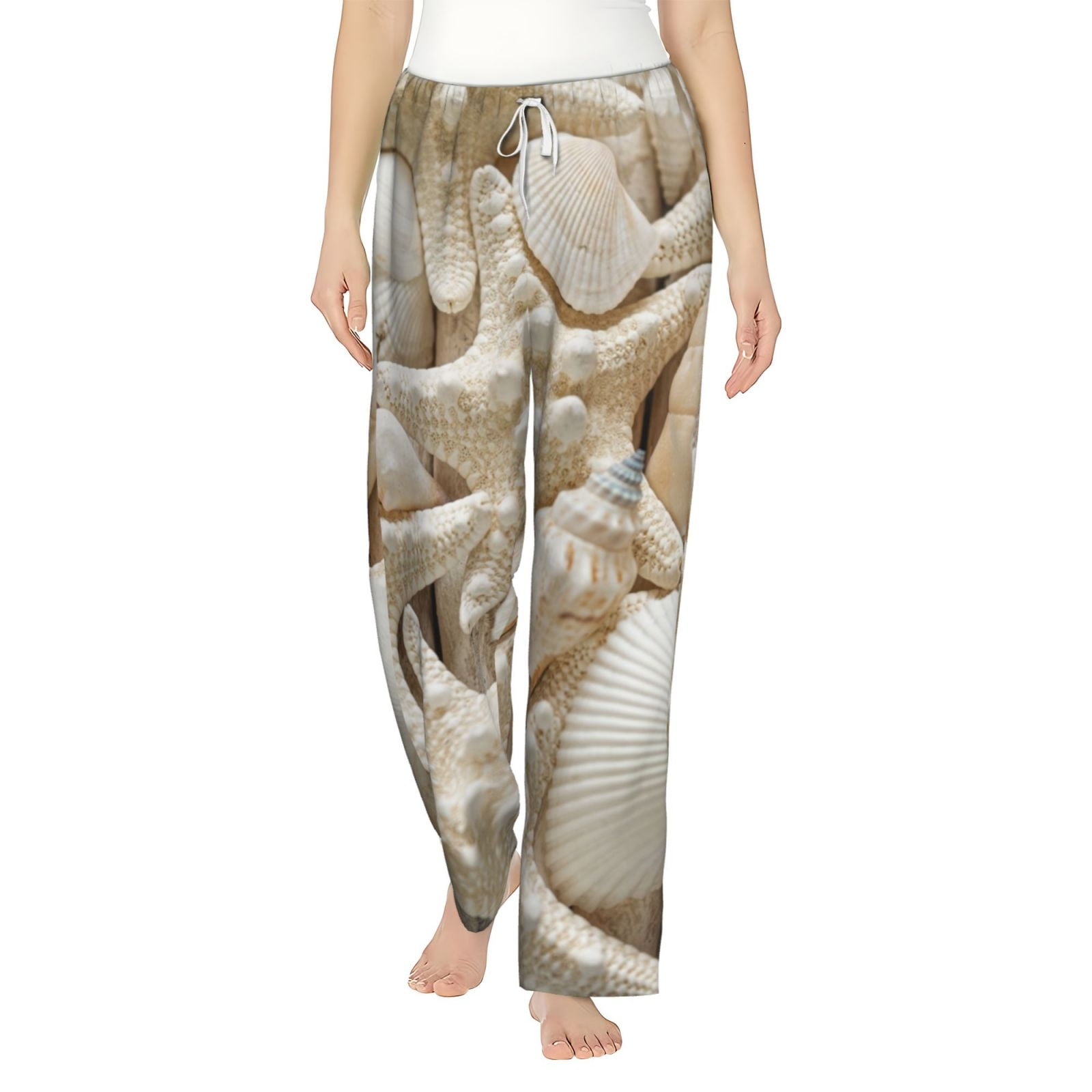 Fotbe Starfish and Sea Shells Women's Pajama Pants,Sleepwear Pants,Pj ...
