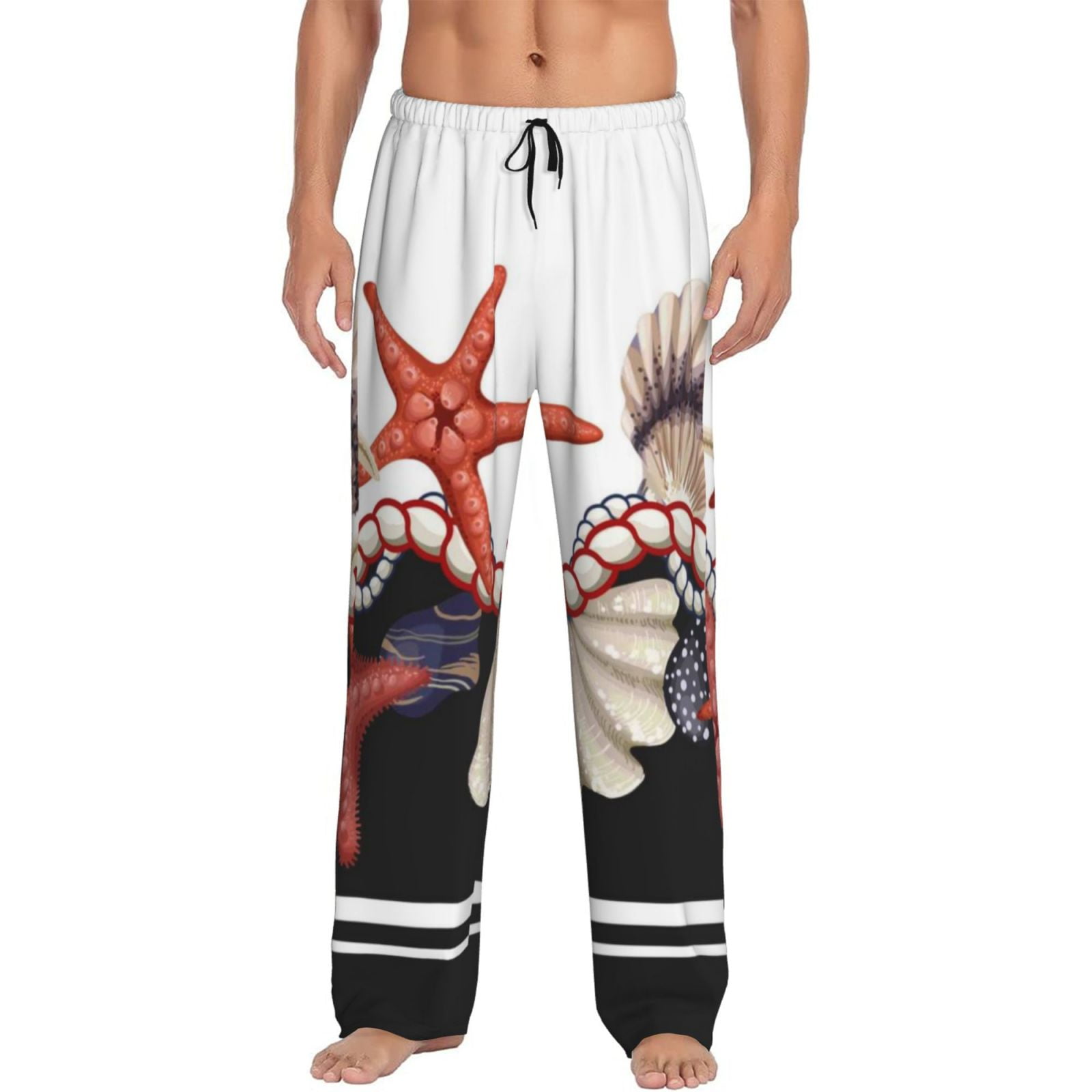 Fotbe Starfishes Shells Men's Pajama Pants,Sleepwear Pants,Pj Bottoms ...