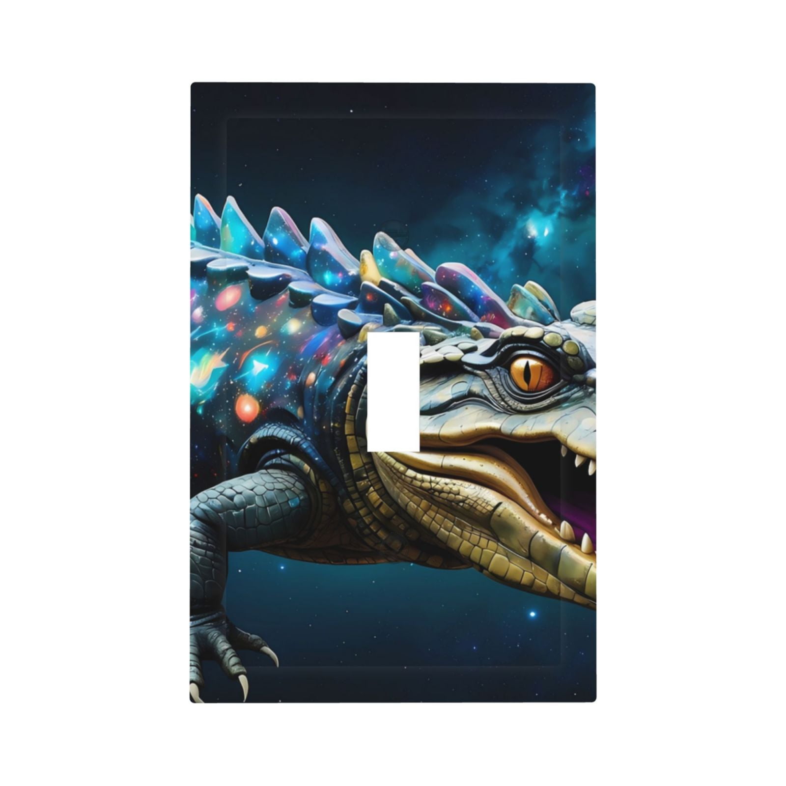 Fotbe Starry Sky Colorful Crocodile Print Duplex Receptacle Wall Plate ...