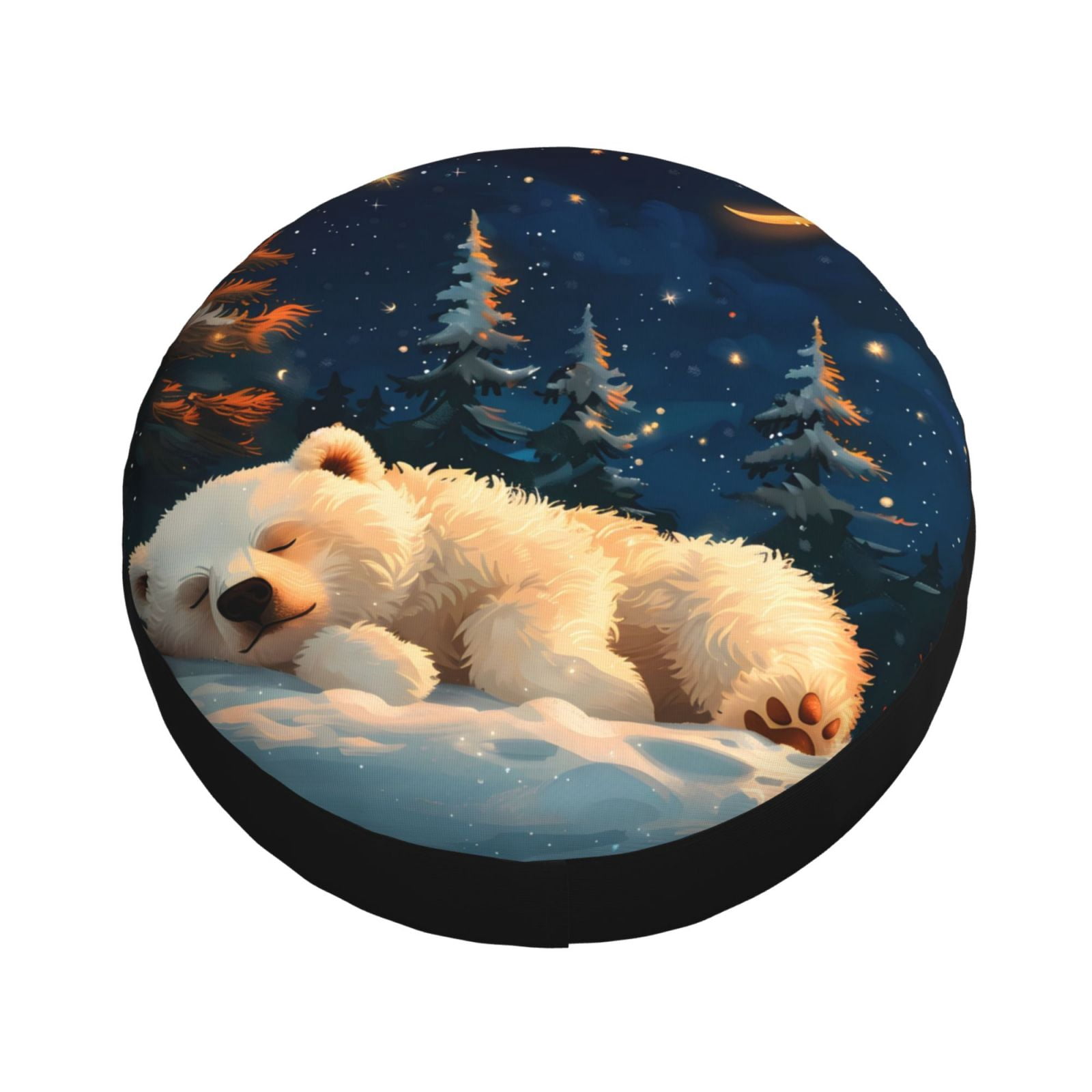 Fotbe Starry Sky Sleep White Bear Spare Tire Cover Thickening Universal ...