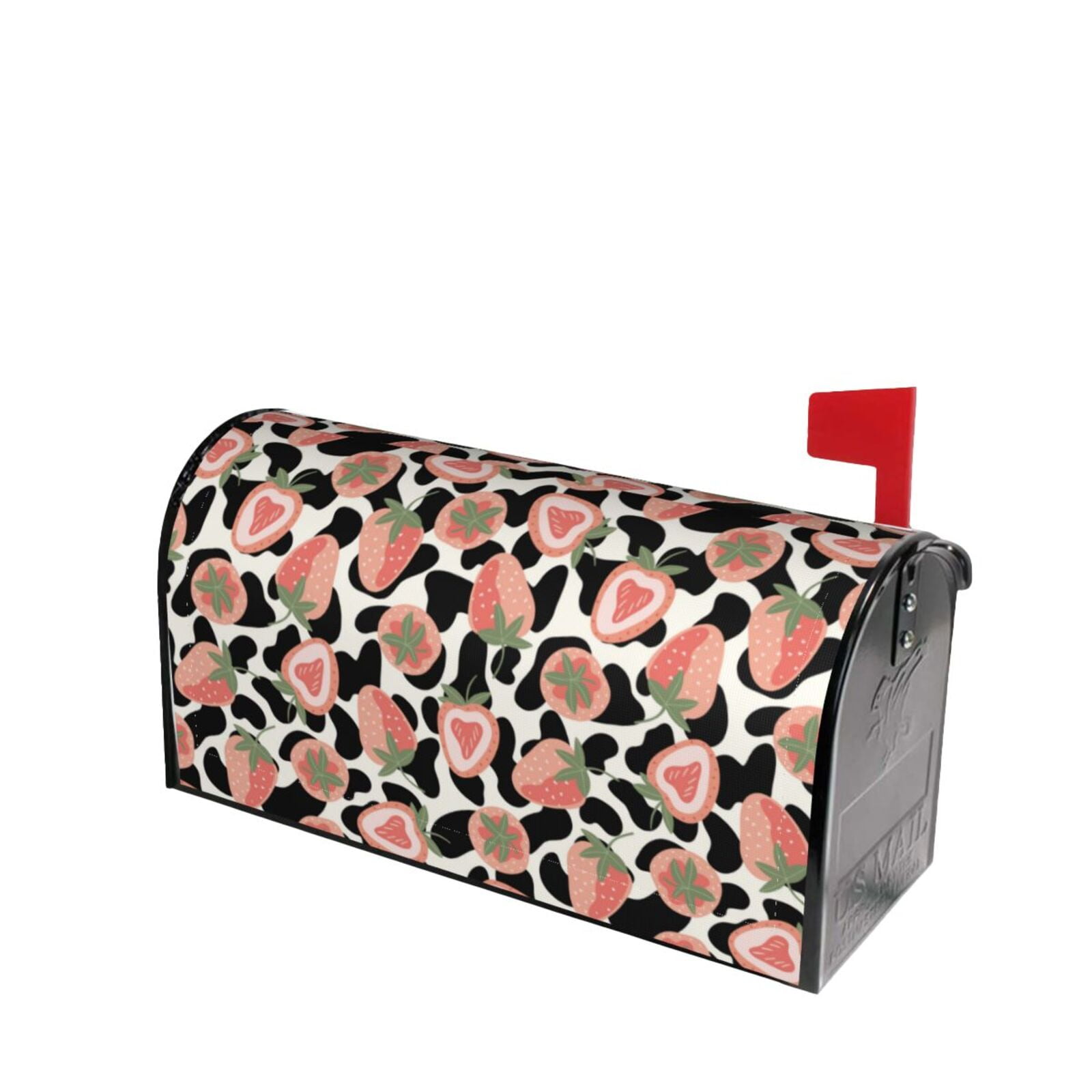 Fotbe Strawberries And Cow Skin Mailbox Covers Post Letter Box Cover ...
