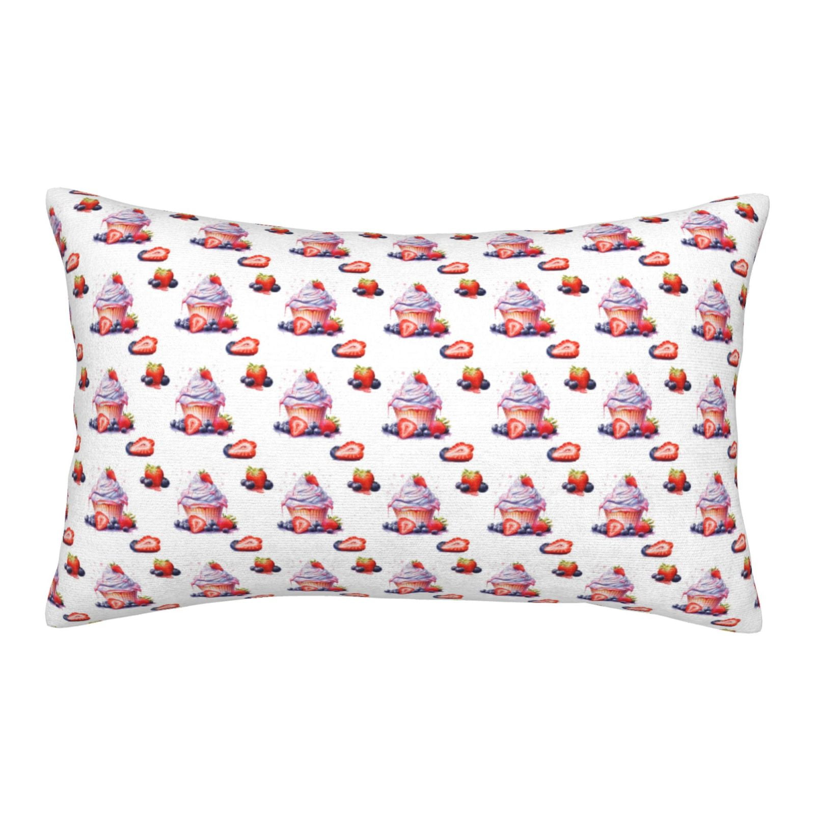 Fotbe Strawberry Blueberry Cream Cake Pillow Cases - Envelope Closure ...