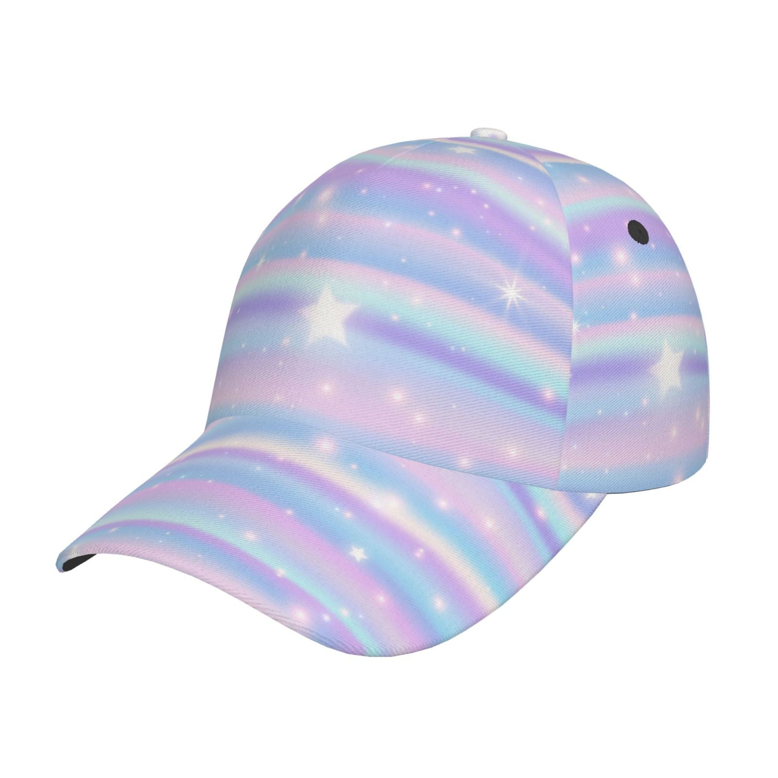 Fotbe Striped Gradient Baseball Cap, Striped Gradient Print Dad Hat ...