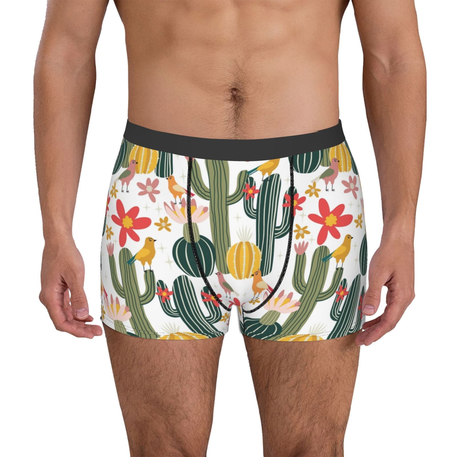 Fotbe Summer Cactus With Blooming Men’s Total Support Pouch Boxer ...
