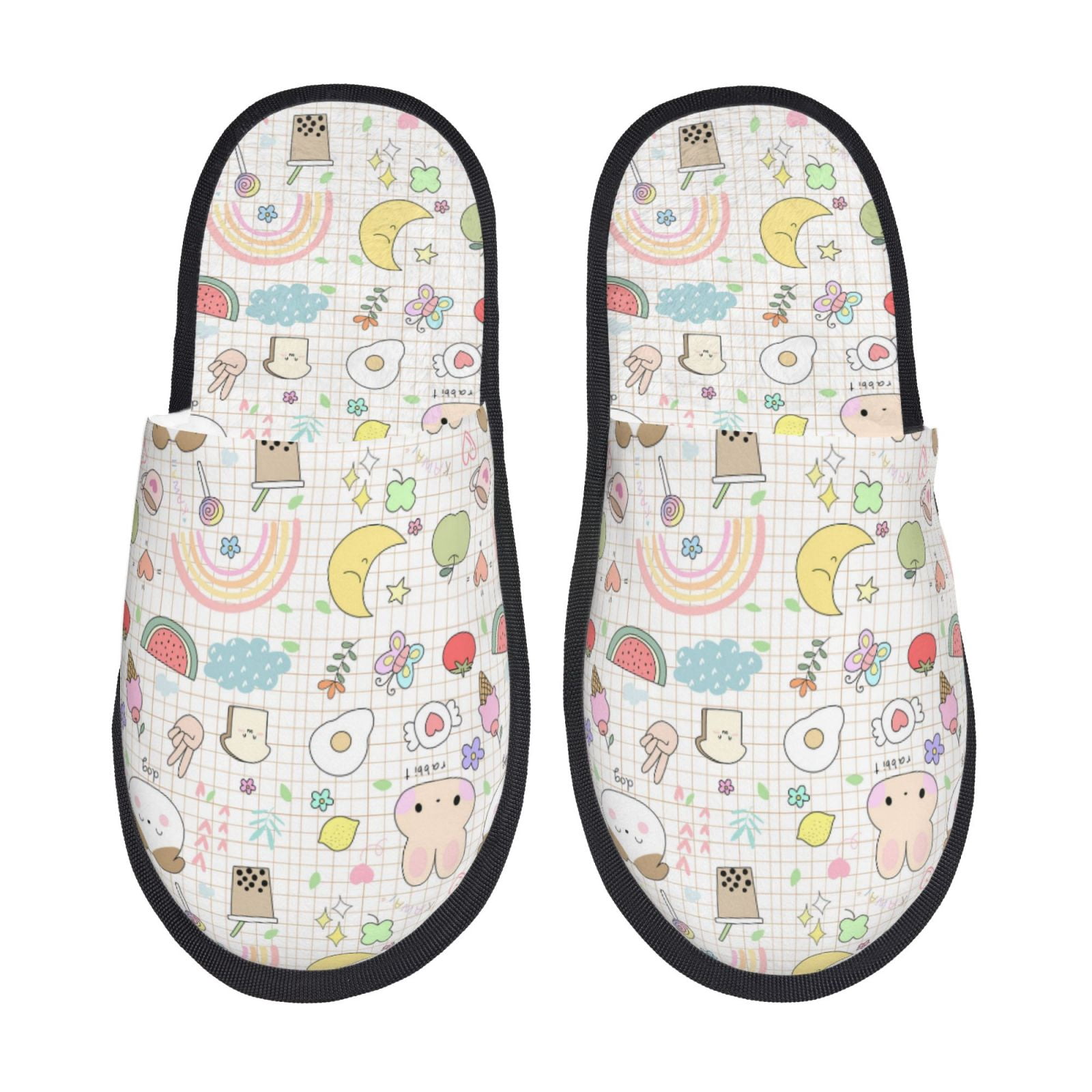 Fotbe Summer Rabbit Pattern Women's Fuzzy Slippers Plush Slippers ...