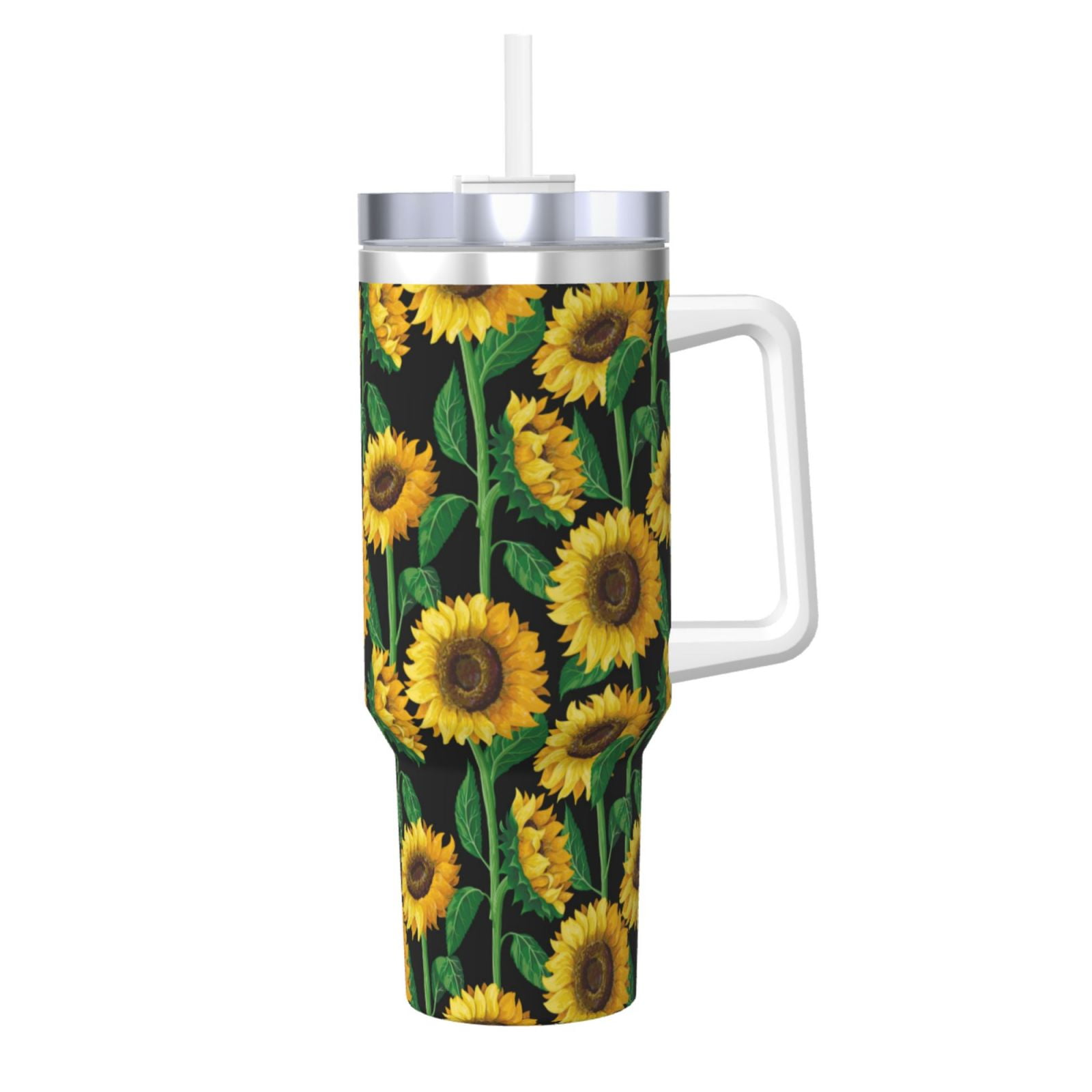 Fotbe Sunflower 1 Pattern 40oz Ice Bully With Handle And Straw ...