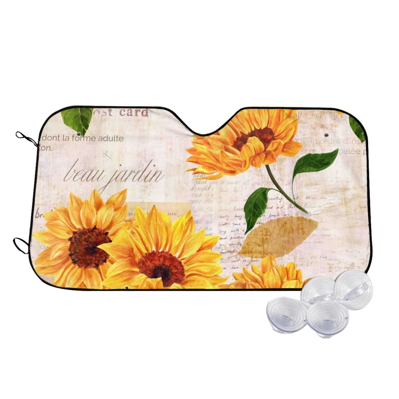 Fotbe Sunflower 5 Car Windshield Sunshade | Sun Visor Protector Front ...