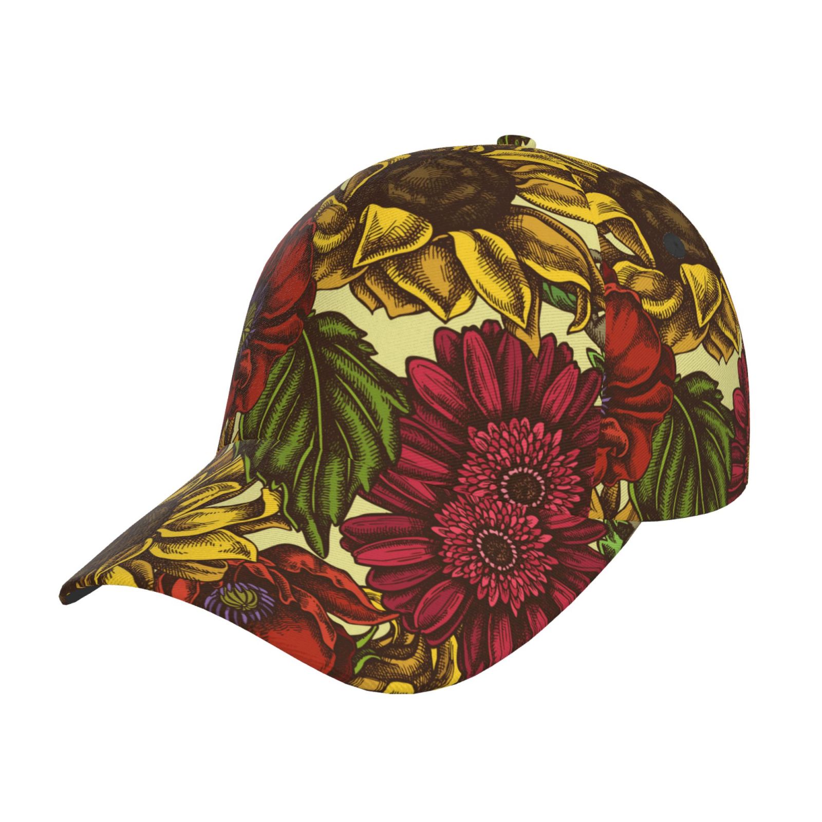 Fotbe Sunflower Baseball Cap, Sunflower Print Dad Hat,Outdoor Hat ...