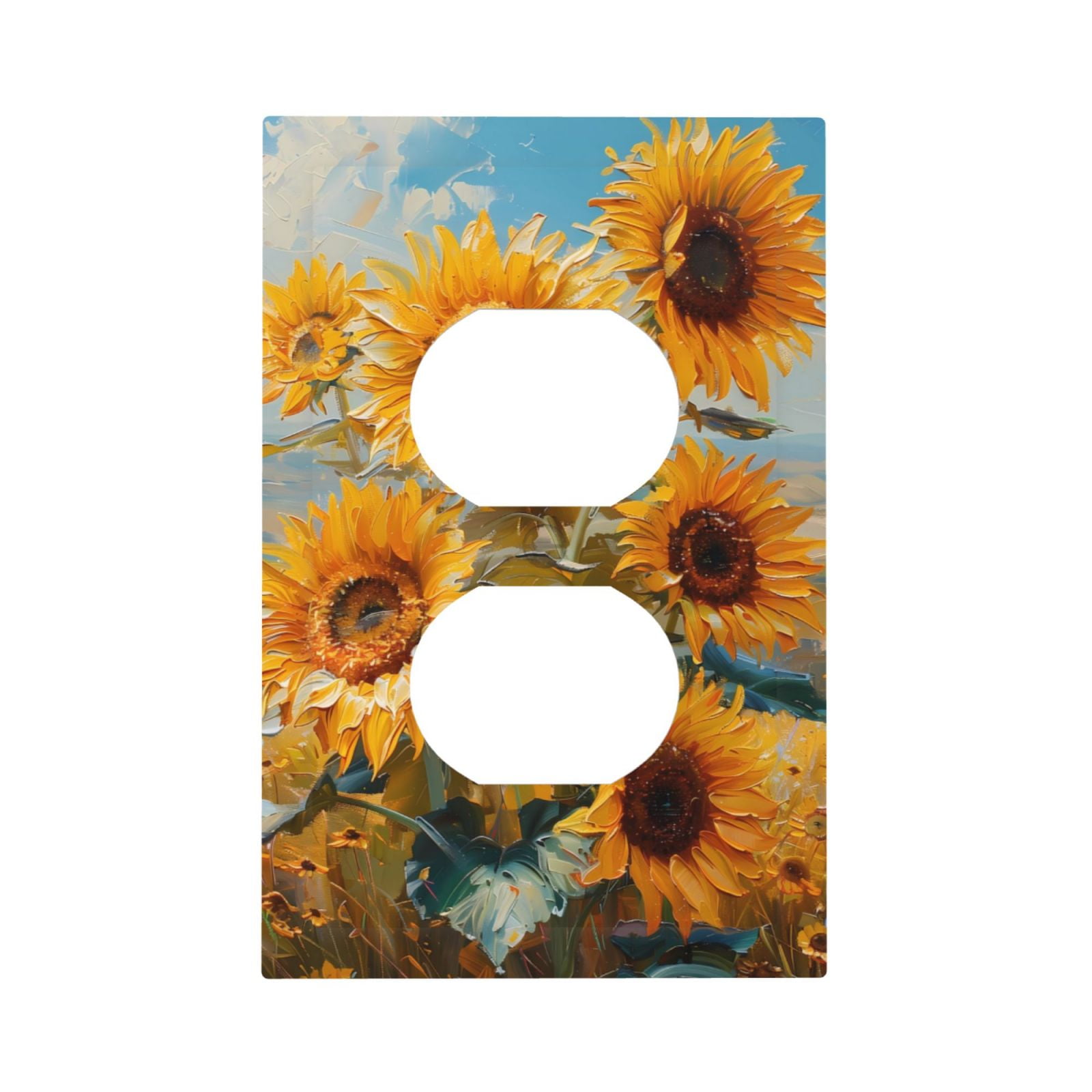 Fotbe Sunflower Field Art Print Duplex Receptacle Wall Plate, 1-Gang 5. ...