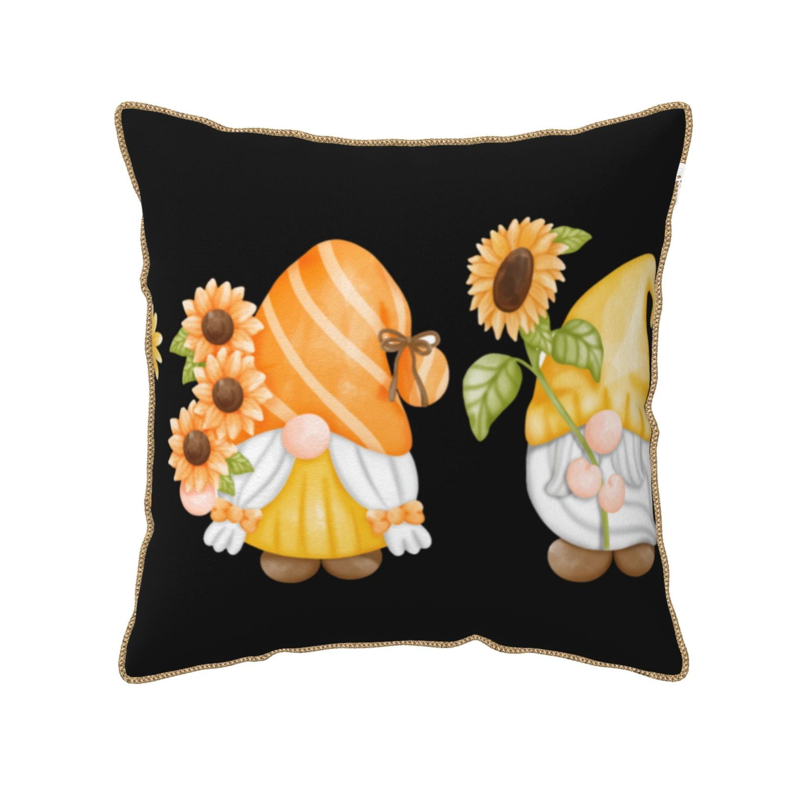 Fotbe Sunflower Gnomes 5 Pattern Velvet Decorative Throw Pillow Covers ...
