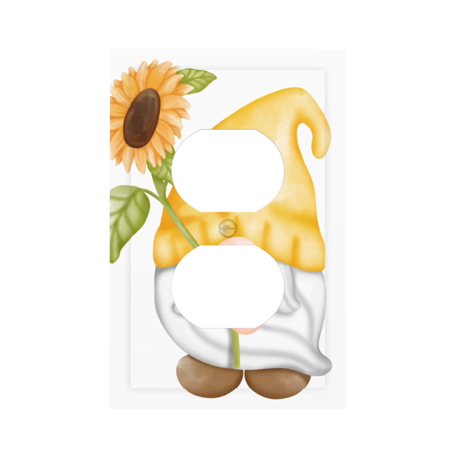Fotbe Sunflower Gnomes5 Print Duplex Receptacle Wall Plate, 1-Gang 5.0 ...