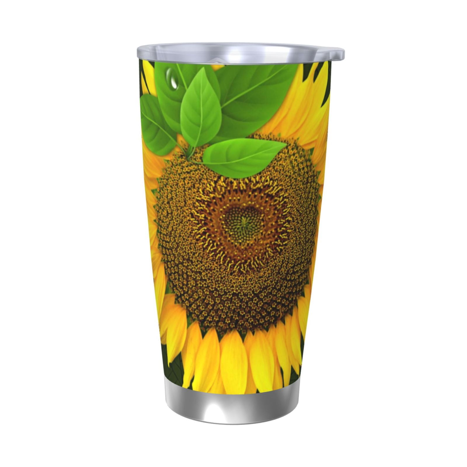 Fotbe Sunflower Pattern 20 oz Tumbler Stainless Steel Vacuum Insulated ...