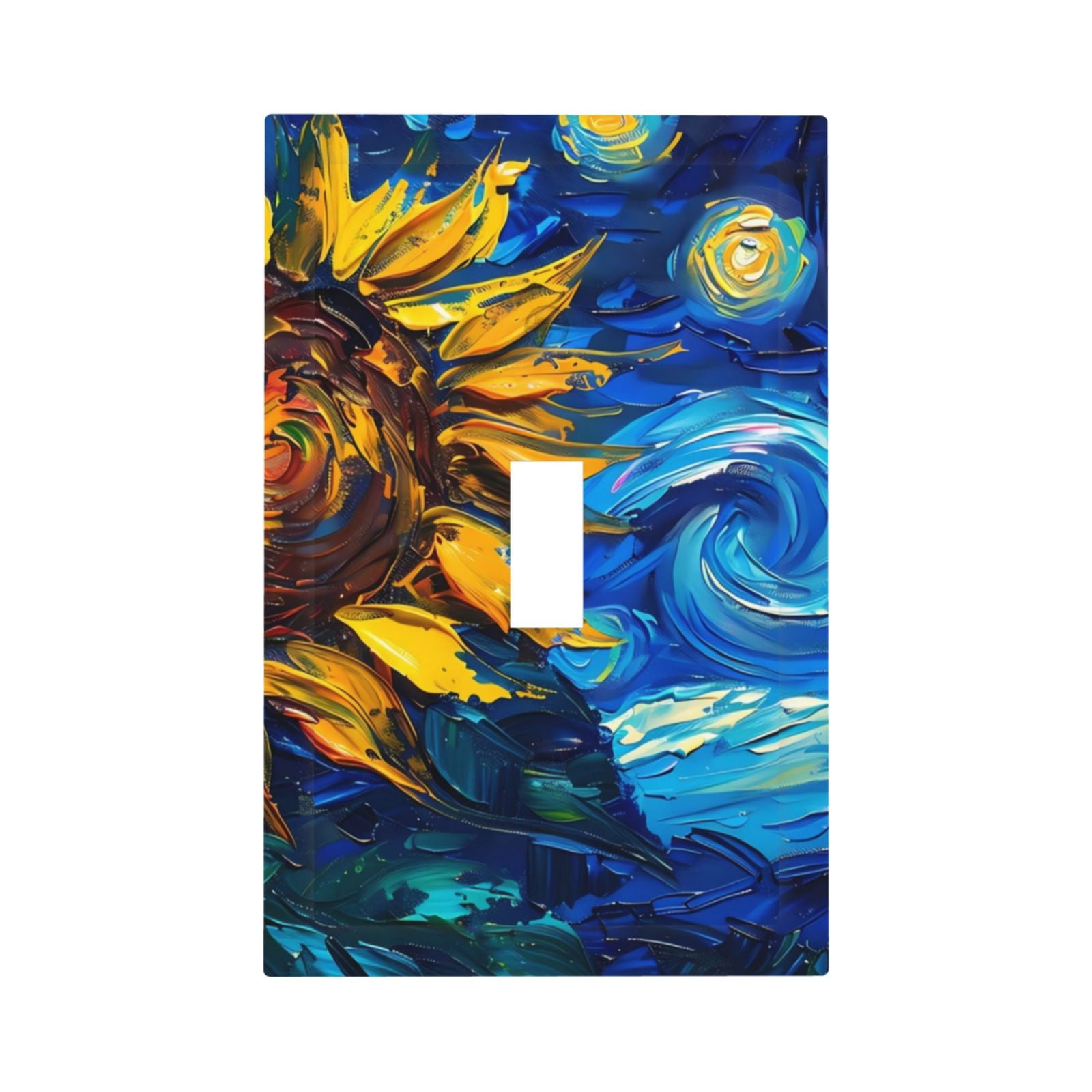Fotbe Sunflower Starry Night Vibes Print Duplex Receptacle Wall Plate ...