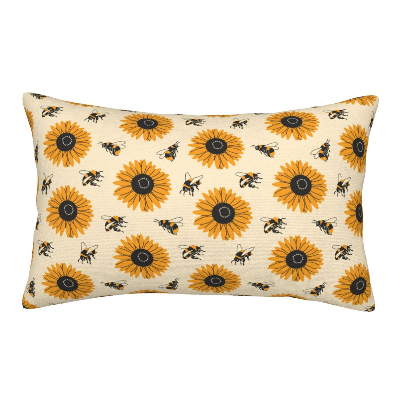 Fotbe Sunflowers And Bee Pillow Cases - Envelope Closure - Luxury ...