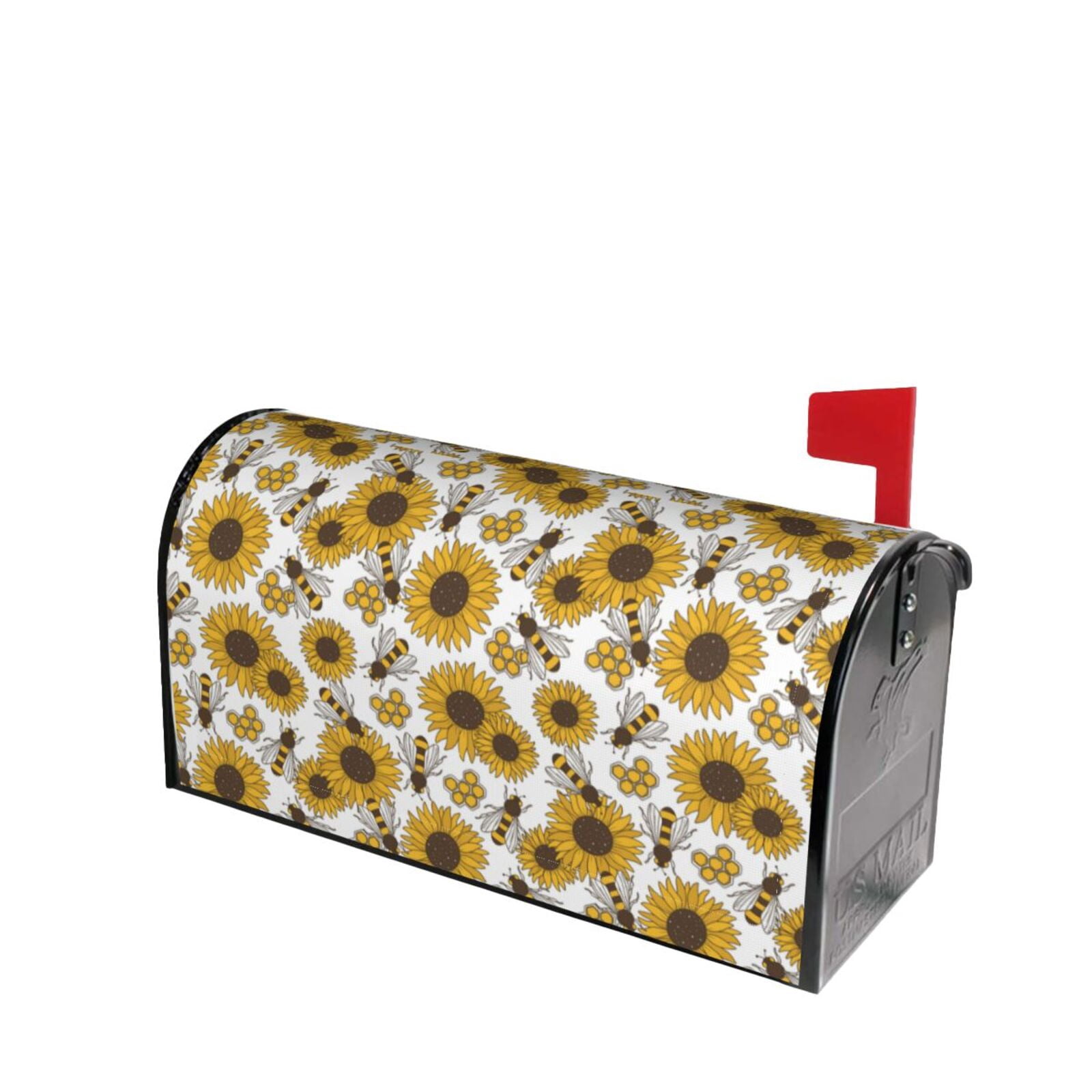 Fotbe Sunflowers and Bees Mailbox Covers Post Letter Box Cover Garden ...
