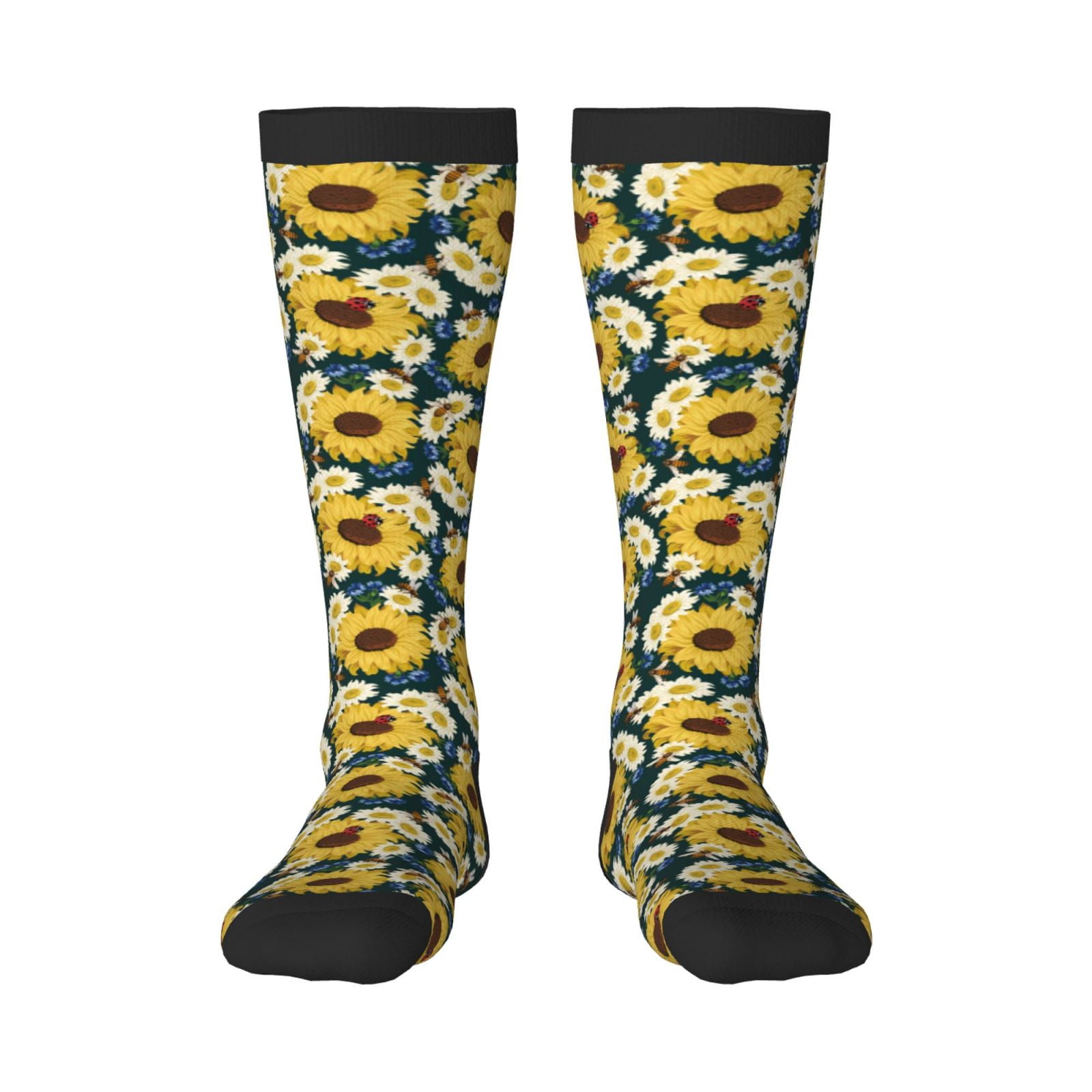 Fotbe Sunflowers print Women's Men's Novelty Crew Socks Cotton Socks ...