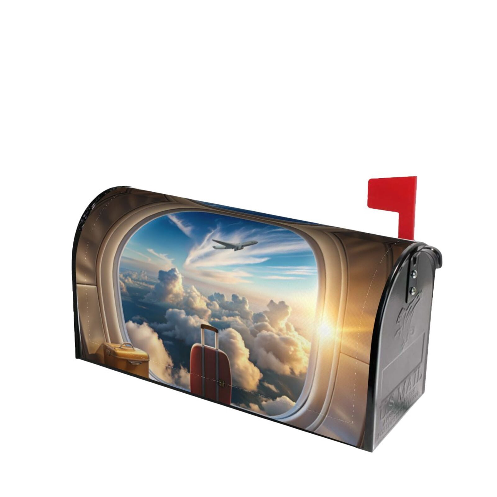 Fotbe Sunset Airplane Travel View Mailbox Covers Post Letter Box Cover ...