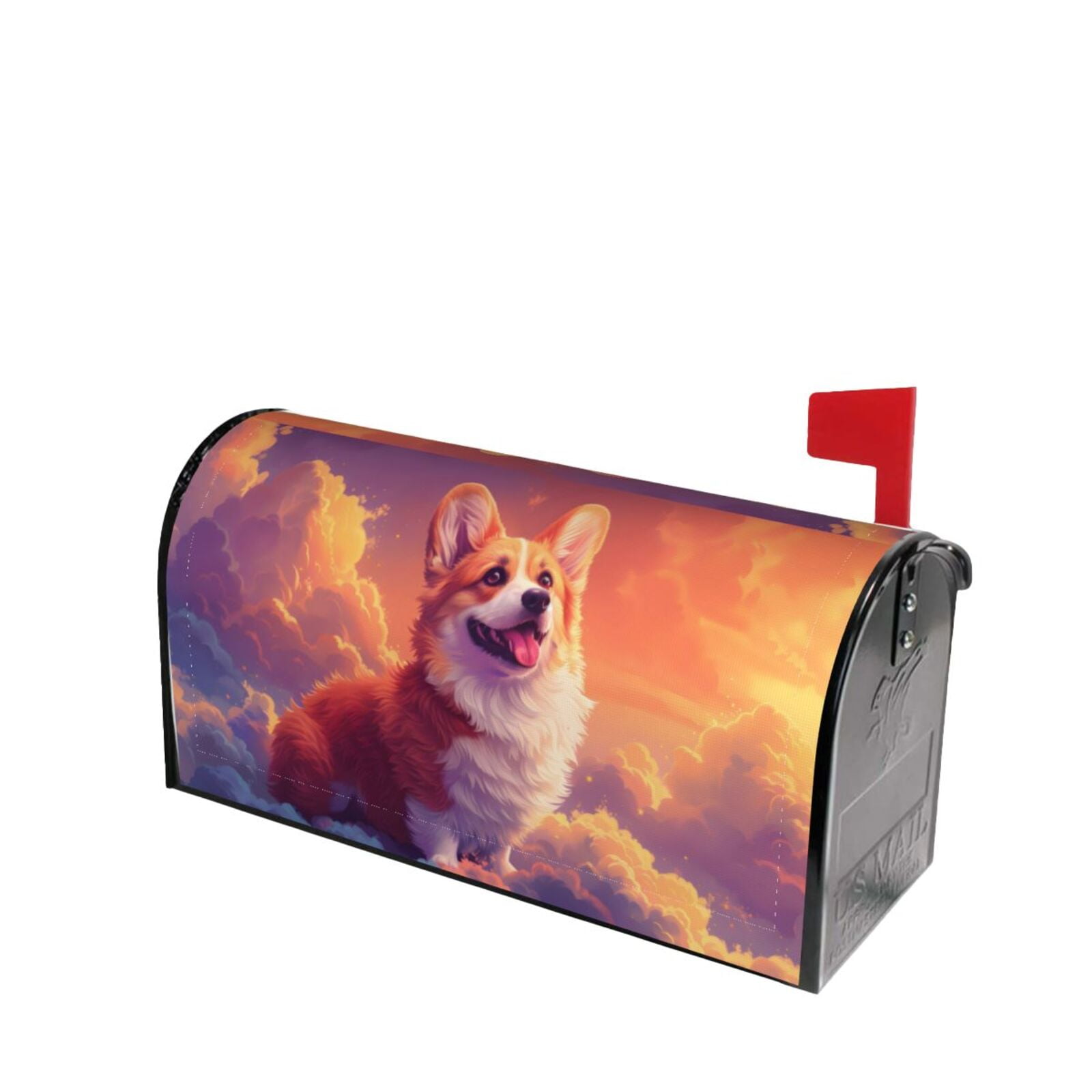 Fotbe Sunset Cloud Corgi Mailbox Covers Post Letter Box Cover Garden ...