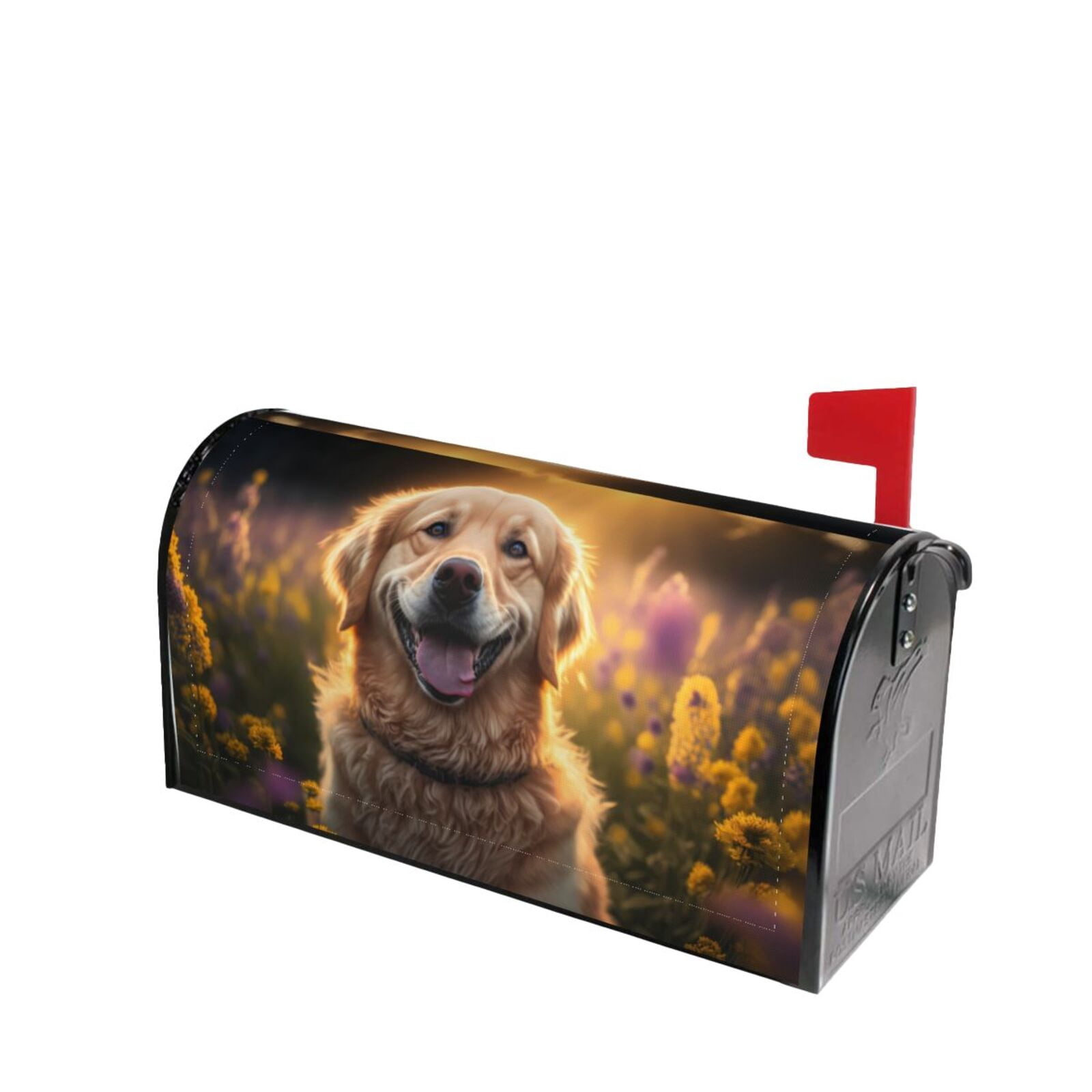 Fotbe Sunset Daisy Dog Mailbox Covers Post Letter Box Cover Garden ...