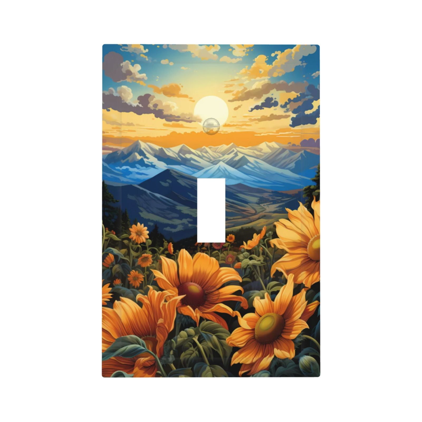Fotbe Sunset Sky Sunflower Print Duplex Receptacle Wall Plate, 1-Gang 5 ...