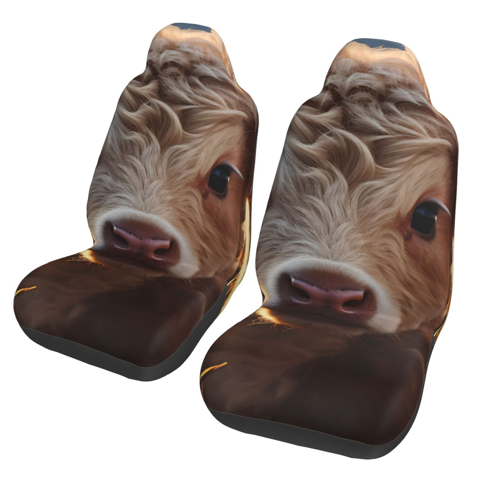 Fotbe Sunset Sunflower Small Cow Pattern Automotive Seat Covers for ...