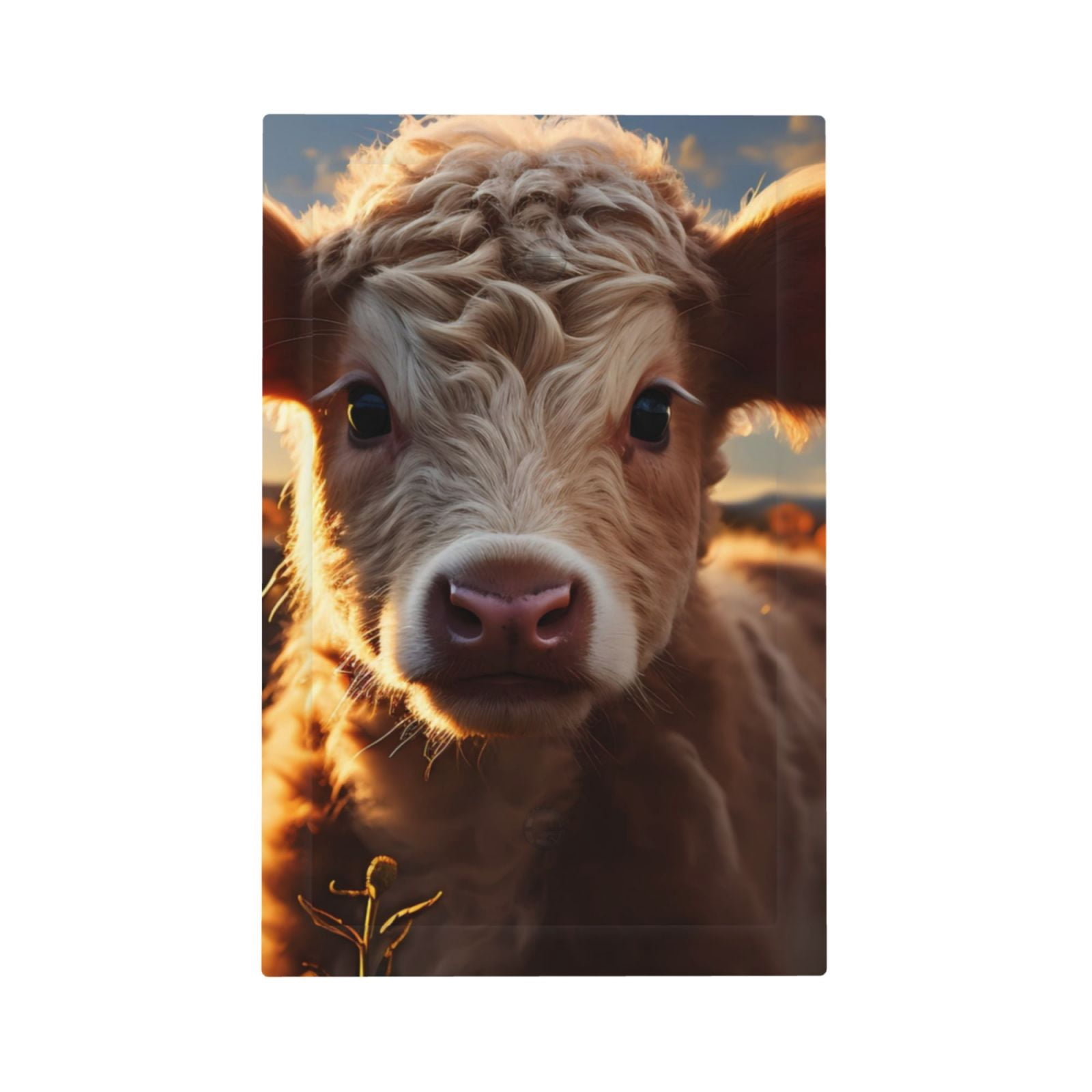 Fotbe Sunset Sunflower Small Cow Print Duplex Receptacle Wall Plate, 1 ...